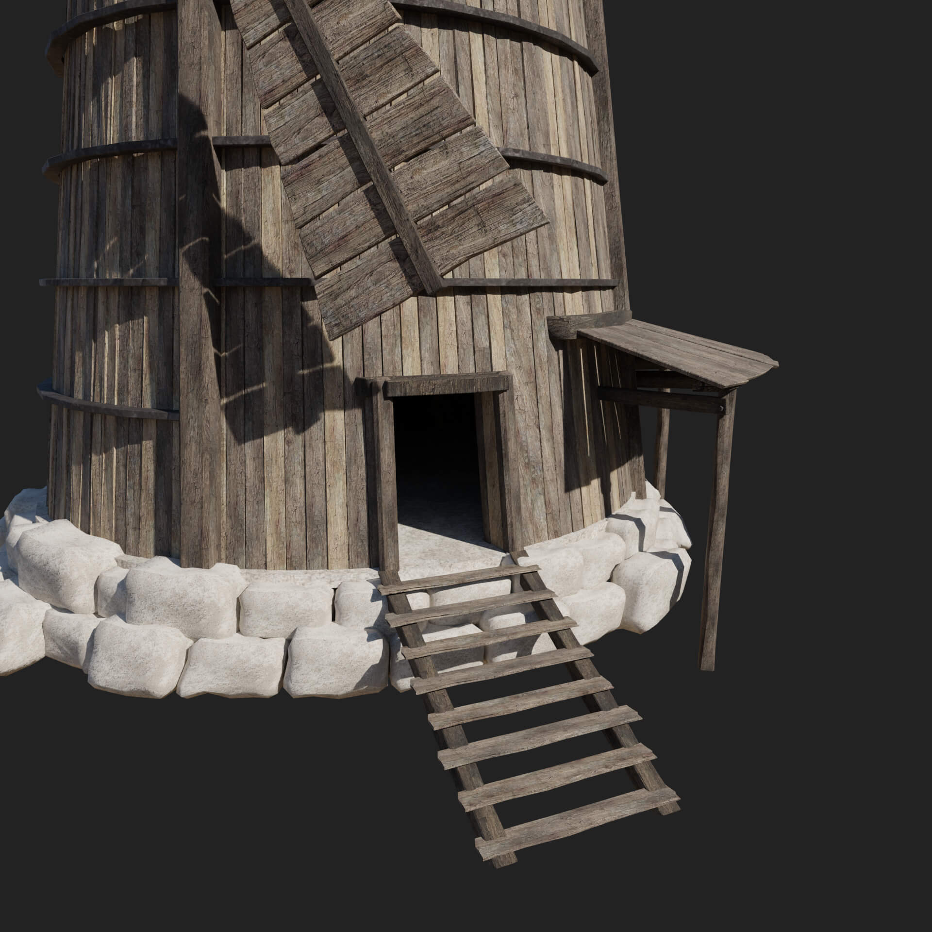 Medieval Mill Windmill Watermill Collection - 3D Model by Enterables