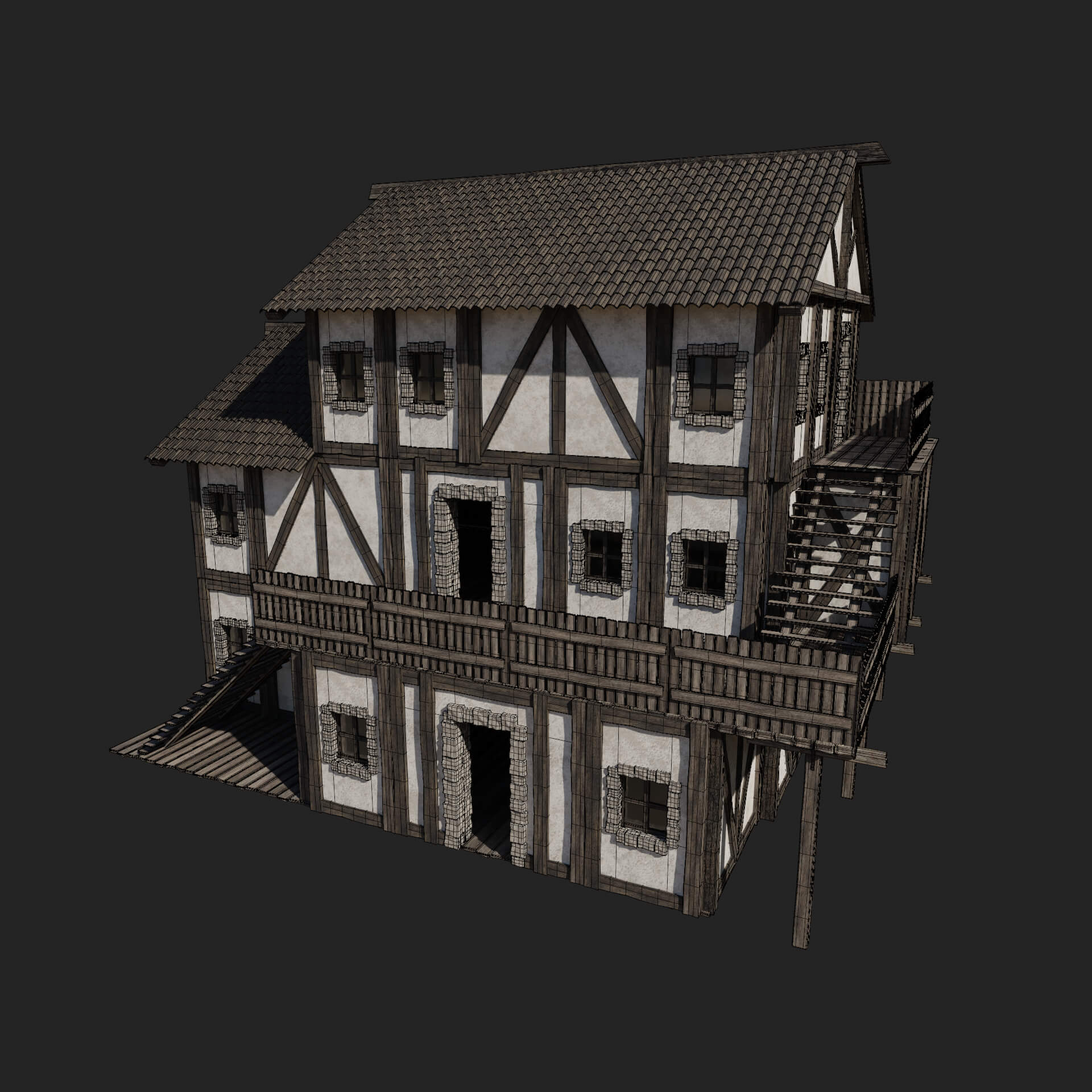 Medieval Tavern Inn Collection - 3D Model by Enterables