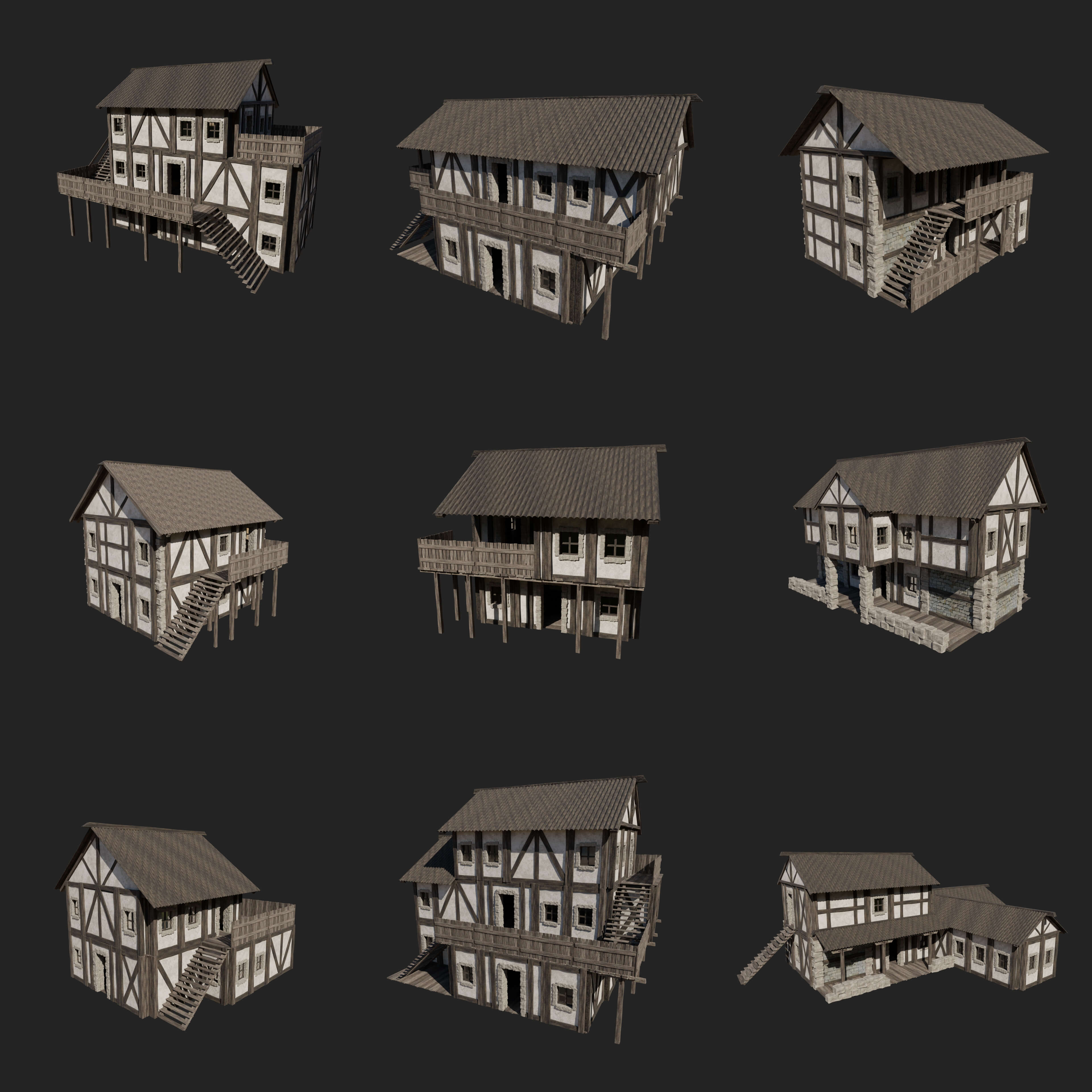 Medieval Tavern Inn Collection - 3D Model by Enterables