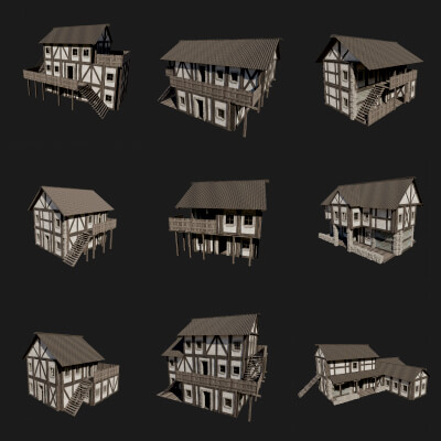 Medieval Tavern Building - 3D Model by Enterables