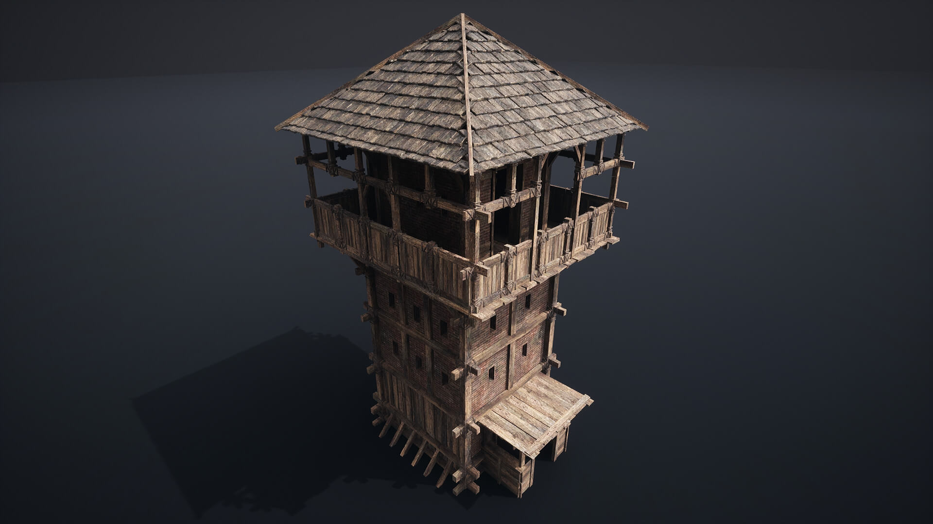 Medieval Watchtower - 3D Model by Enterables