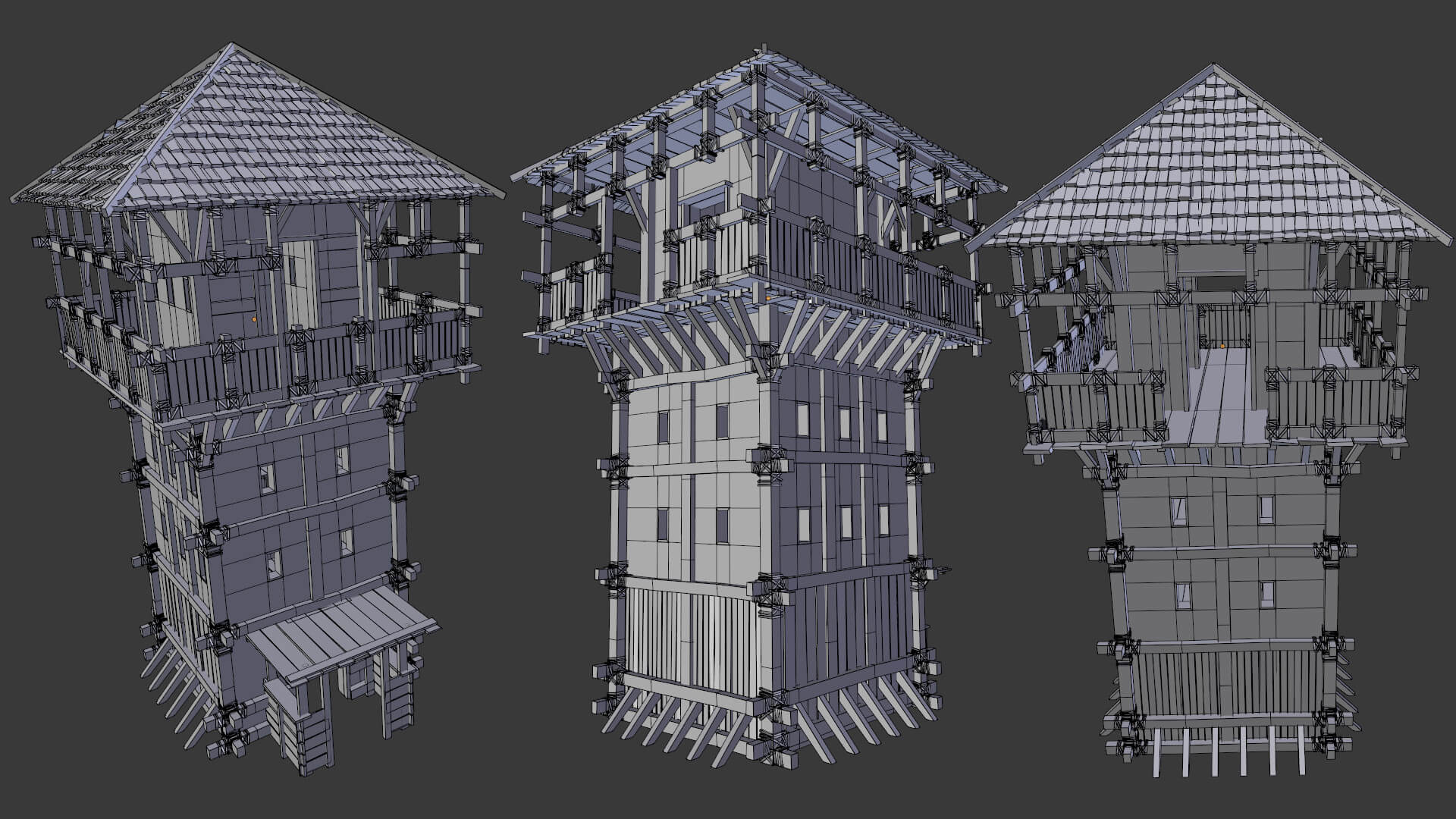 Medieval Watchtower - 3D Model by Enterables