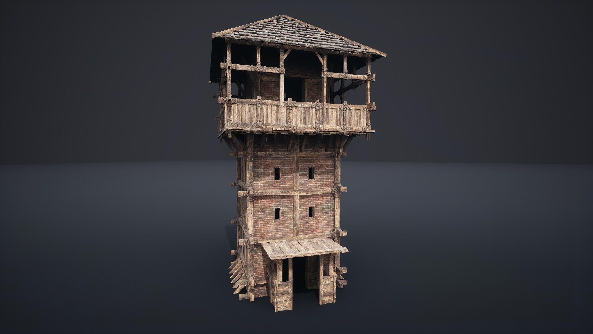 Medieval Watchtowers and Platforms Collection - 3D Model by Enterables