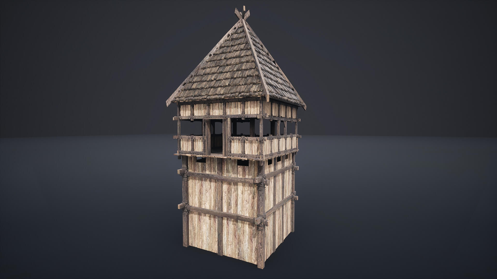 Medieval Watchtowers and Platforms Collection - 3D Model by Enterables