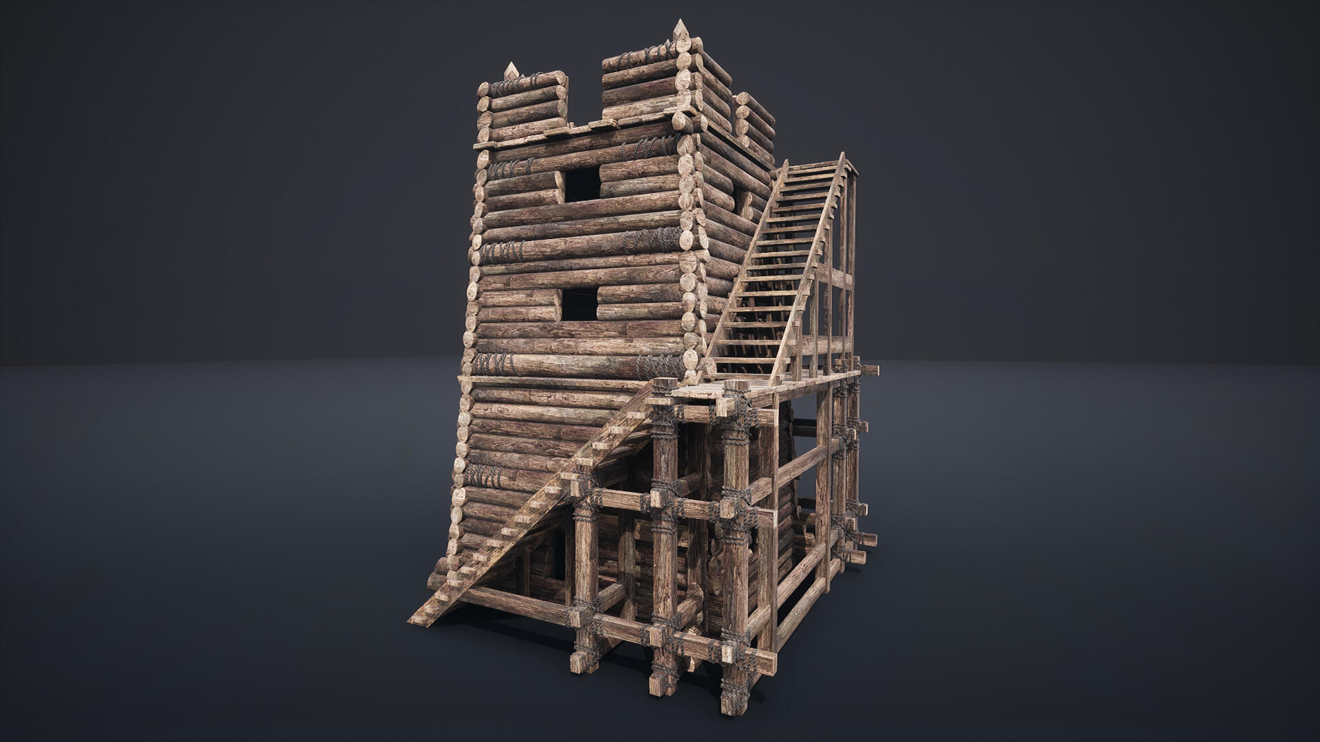 Medieval Watchtowers and Platforms Collection - 3D Model by Enterables