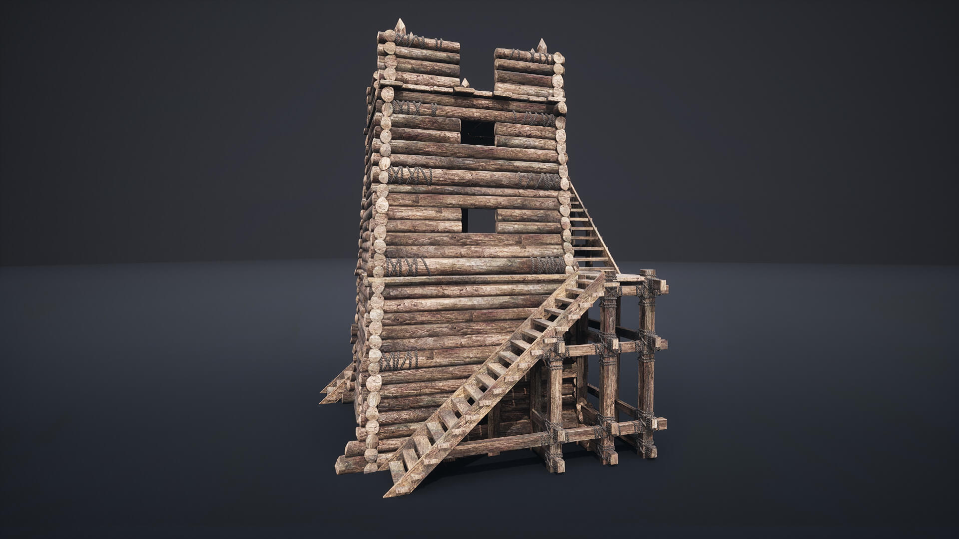Medieval Watchtowers and Platforms Collection - 3D Model by Enterables