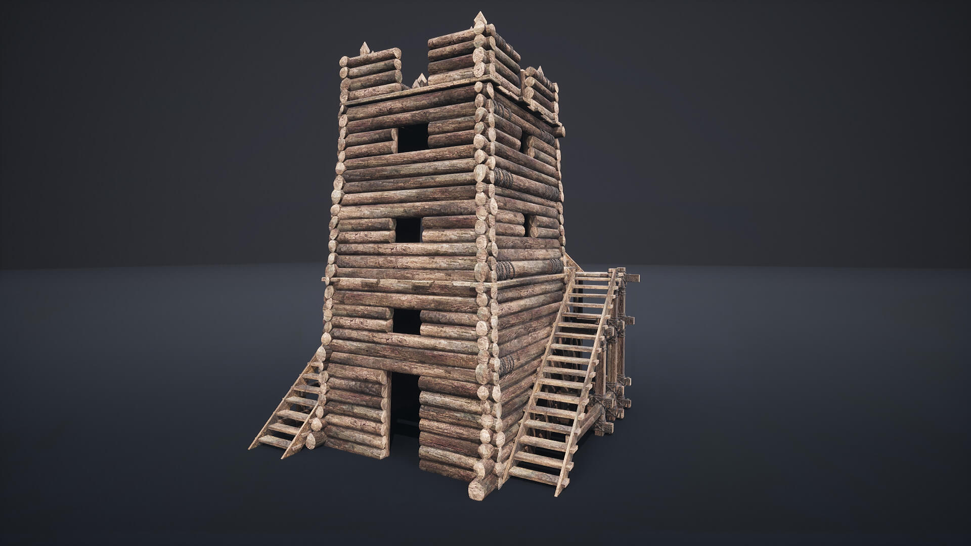 Medieval Watchtowers and Platforms Collection - 3D Model by Enterables