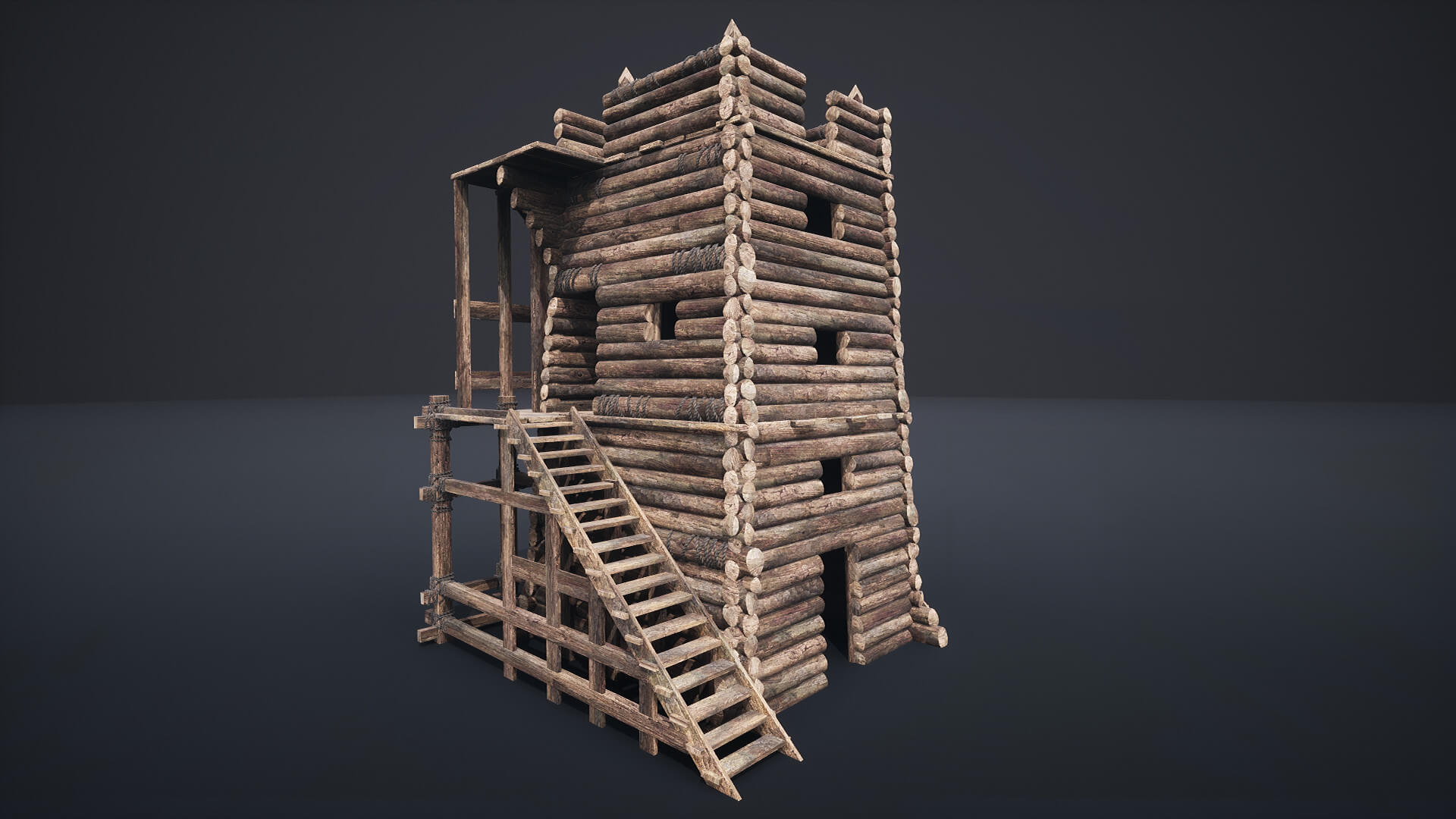Medieval Watchtowers and Platforms Collection - 3D Model by Enterables