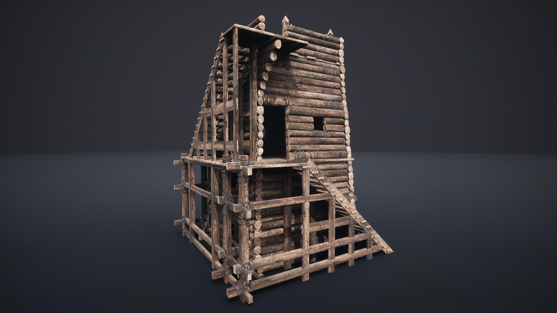 Medieval Watchtowers and Platforms Collection - 3D Model by Enterables