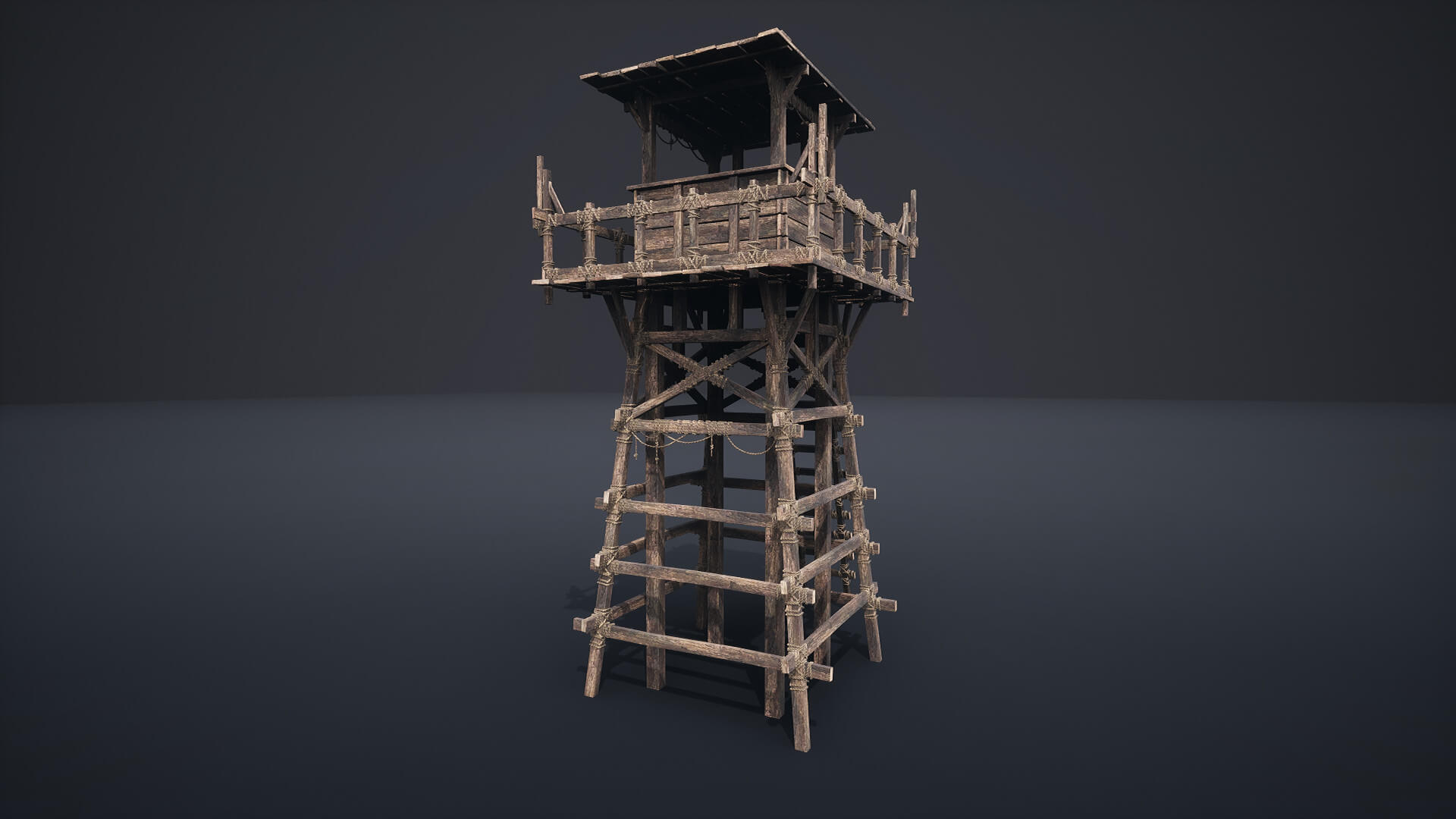 Medieval Watchtowers and Platforms Collection - 3D Model by Enterables