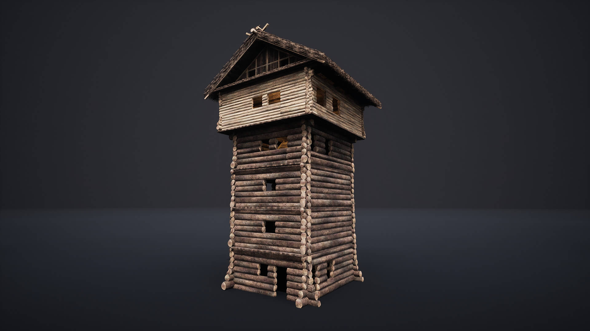 Medieval Wooden Watchtower - 3D Model by Enterables