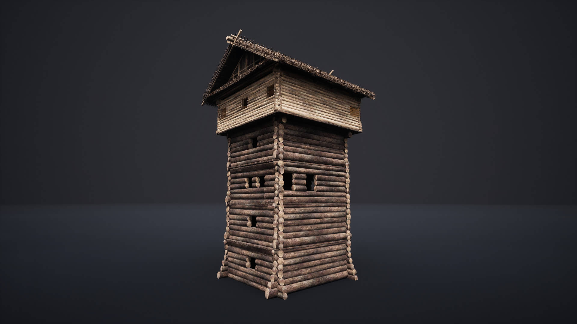 Medieval Wooden Watchtower - 3D Model by Enterables