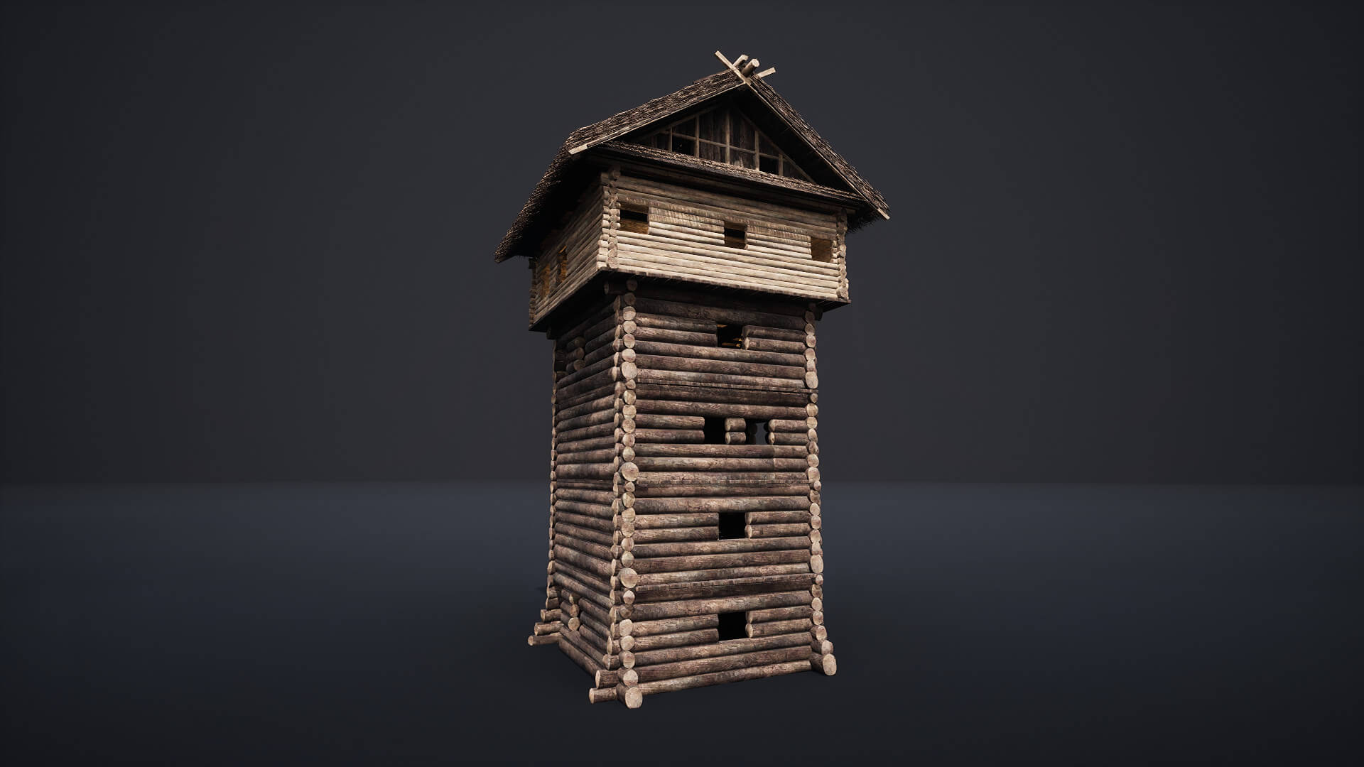Medieval Wooden Watchtower - 3D Model by Enterables