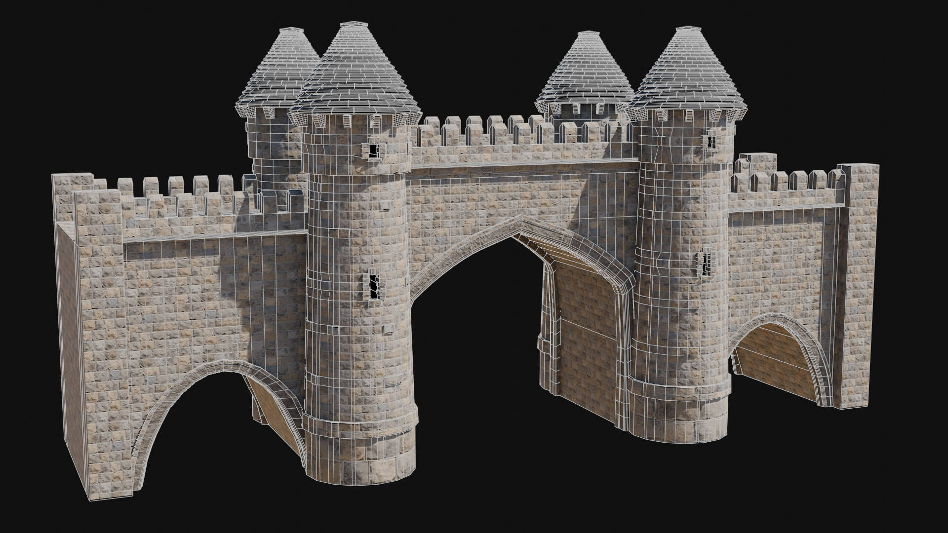 Monumental Castle Bridges Collection - 3D Model by Enterables