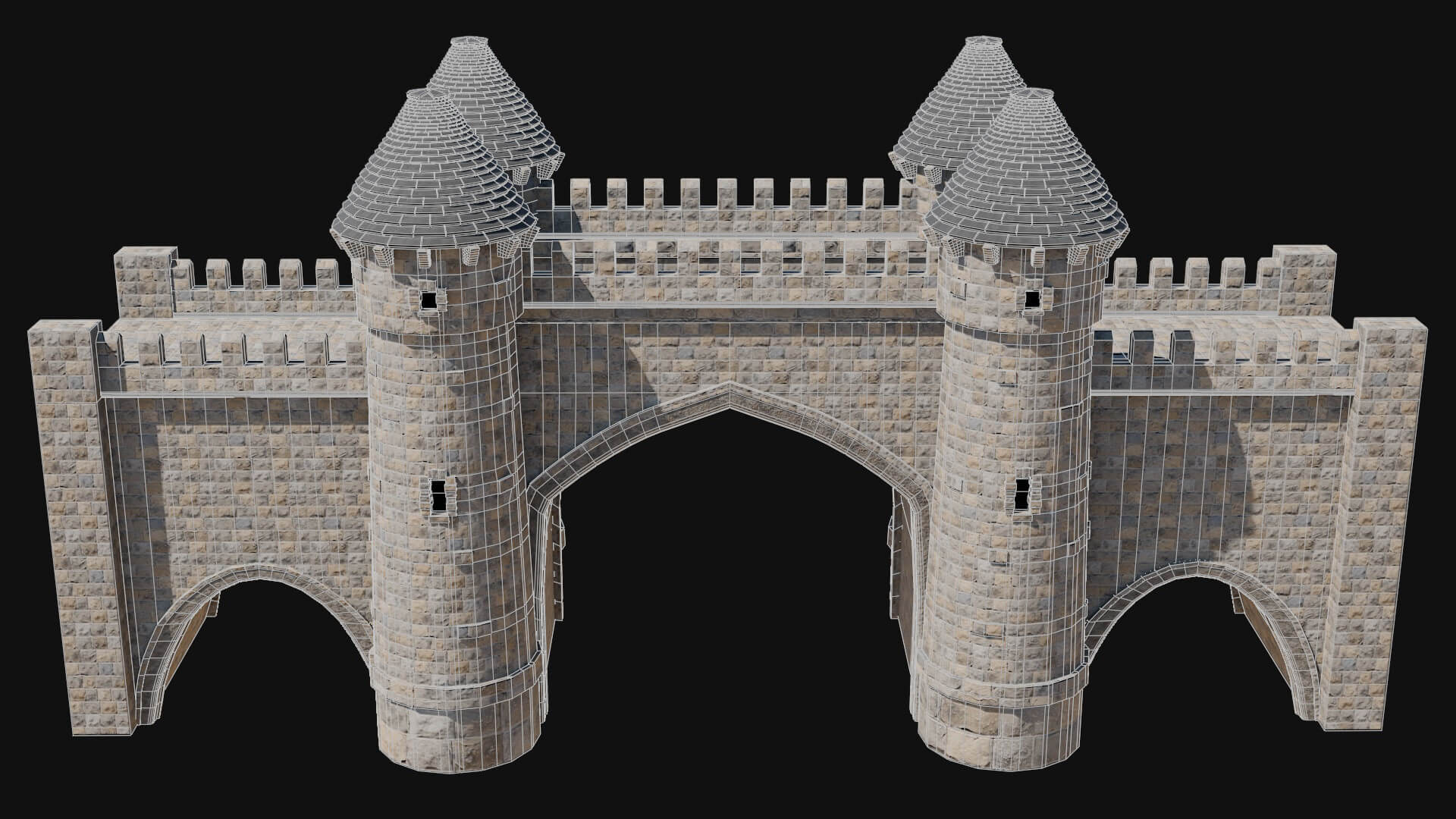 Monumental Castle Bridges Collection - 3D Model by Enterables