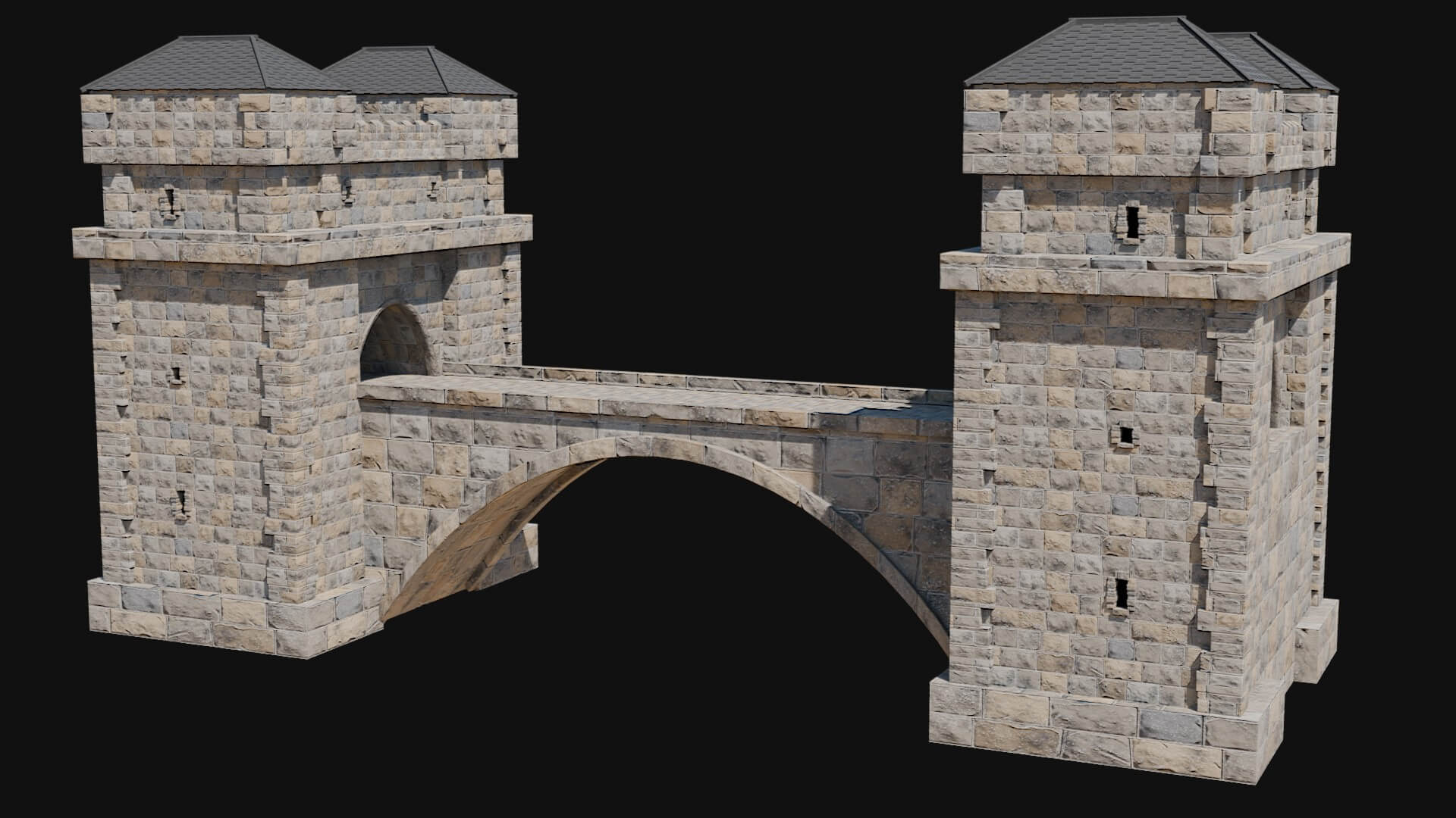 Monumental Castle Bridges Collection - 3D Model by Enterables