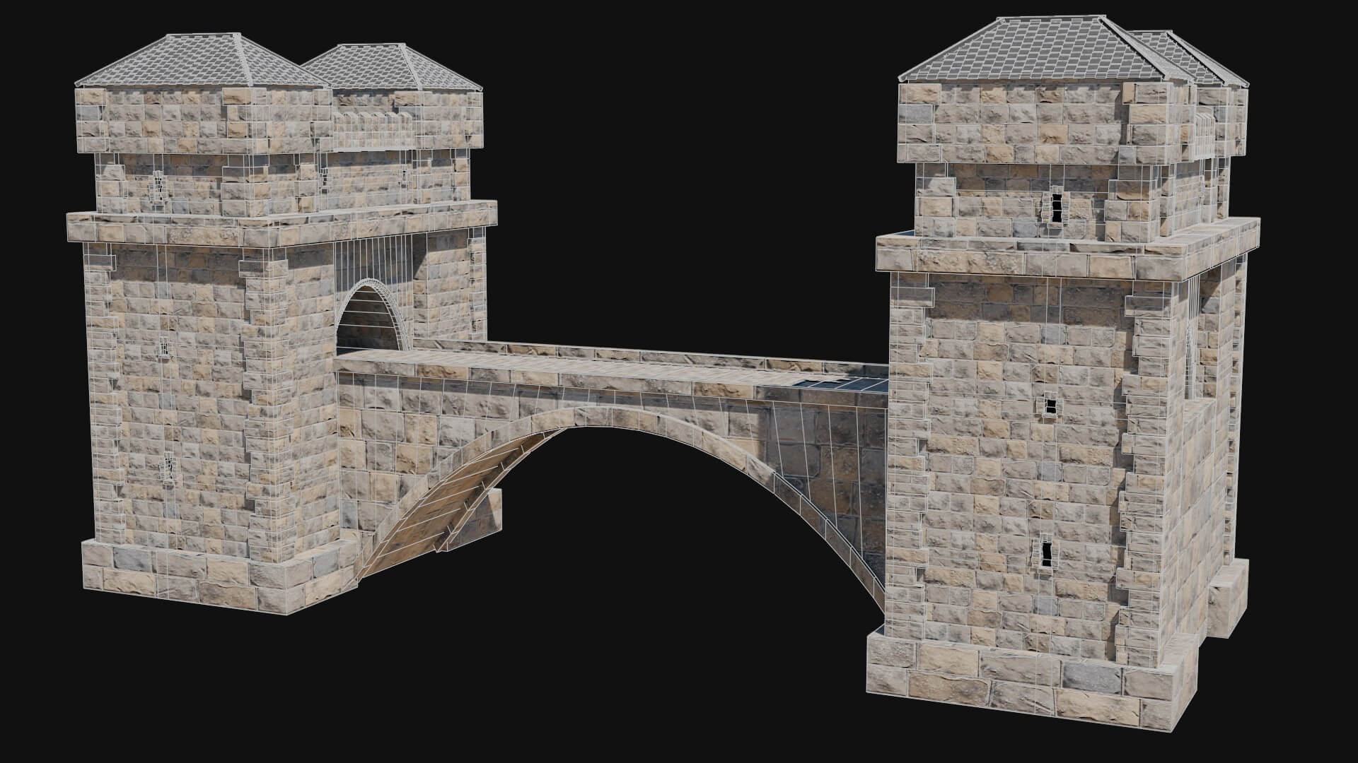 Monumental Castle Bridges Collection - 3D Model by Enterables