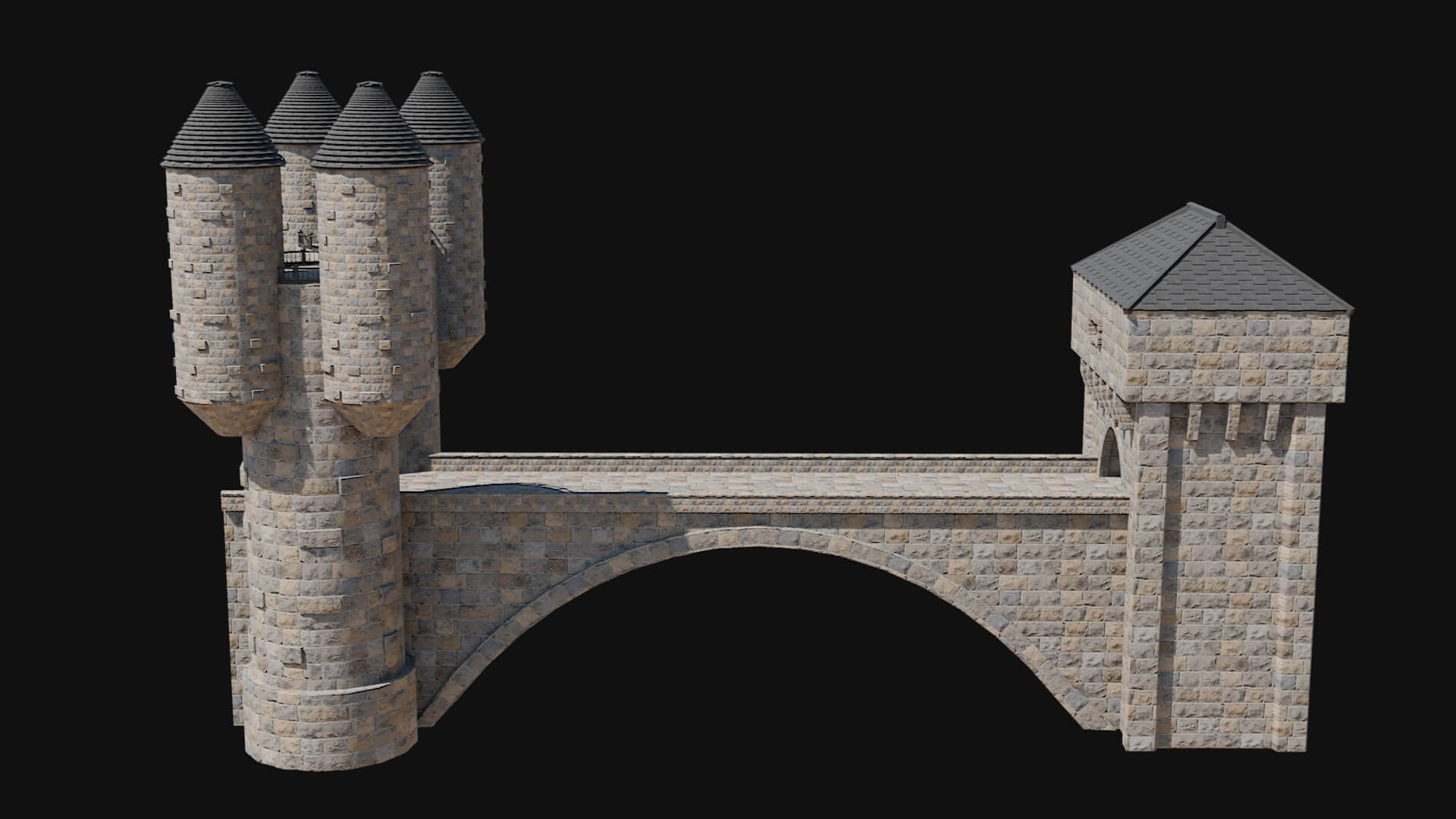 Monumental Castle Bridges Collection - 3D Model by Enterables