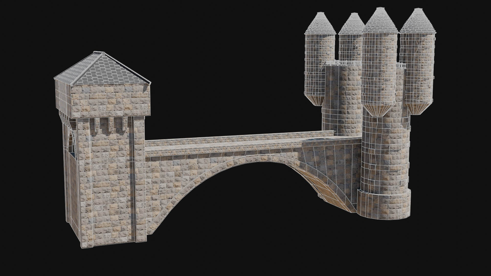 Monumental Castle Bridges Collection - 3D Model by Enterables