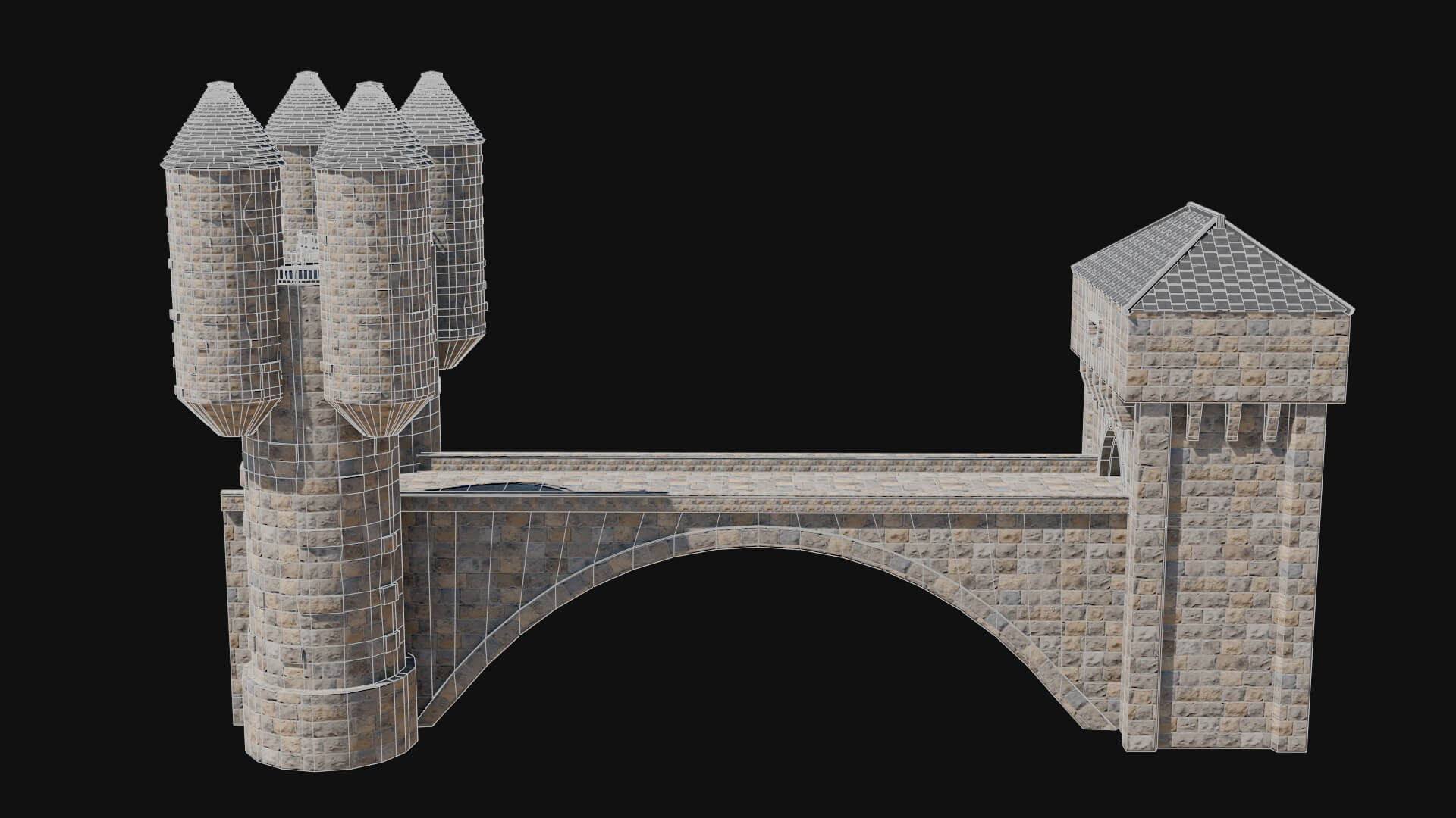 Monumental Castle Bridges Collection - 3D Model by Enterables