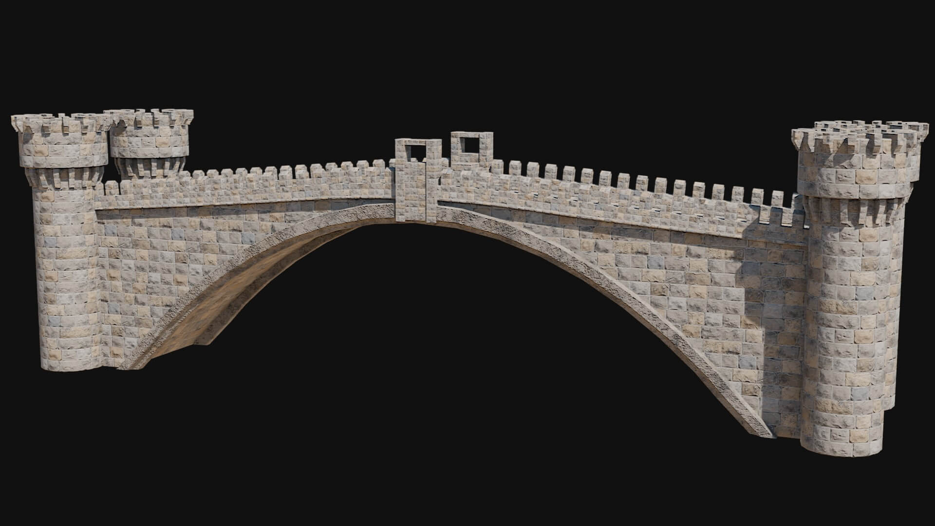 Monumental Castle Bridges Collection - 3D Model by Enterables