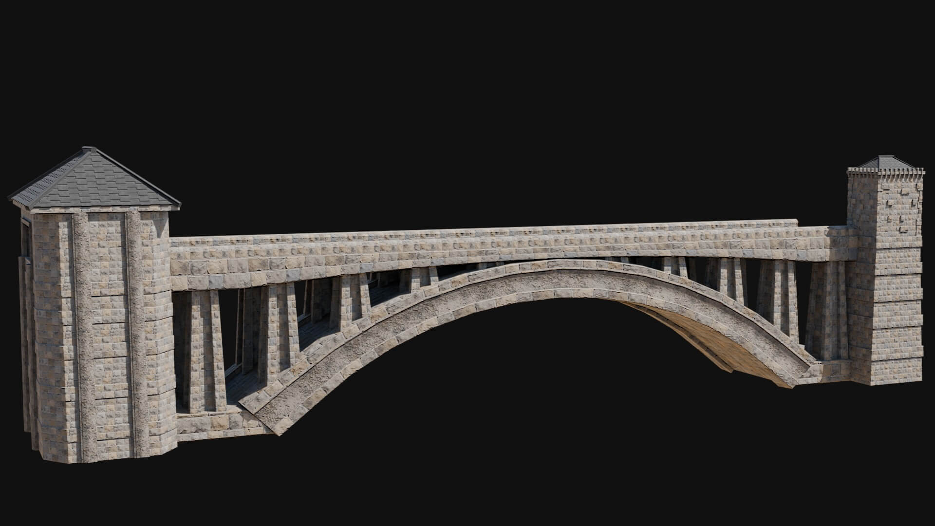 Monumental Castle Bridges Collection - 3D Model by Enterables