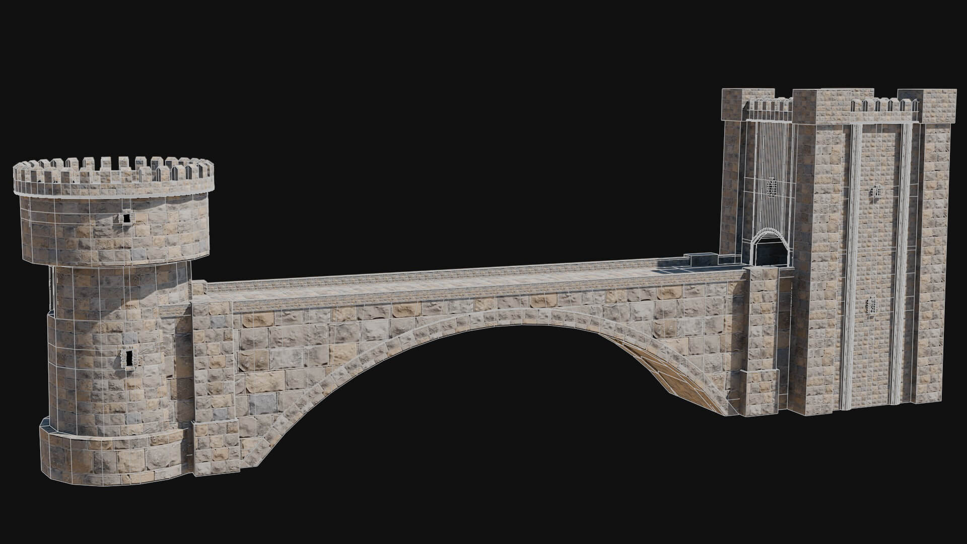 Monumental Castle Bridges Collection - 3D Model by Enterables