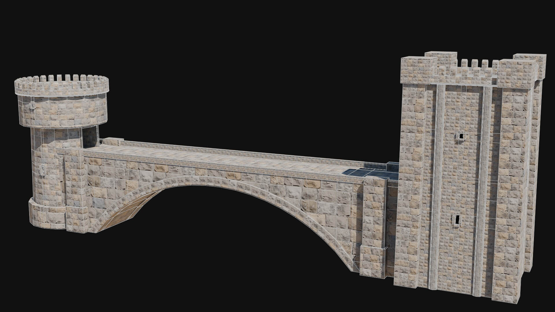 Monumental Castle Bridges Collection - 3D Model by Enterables