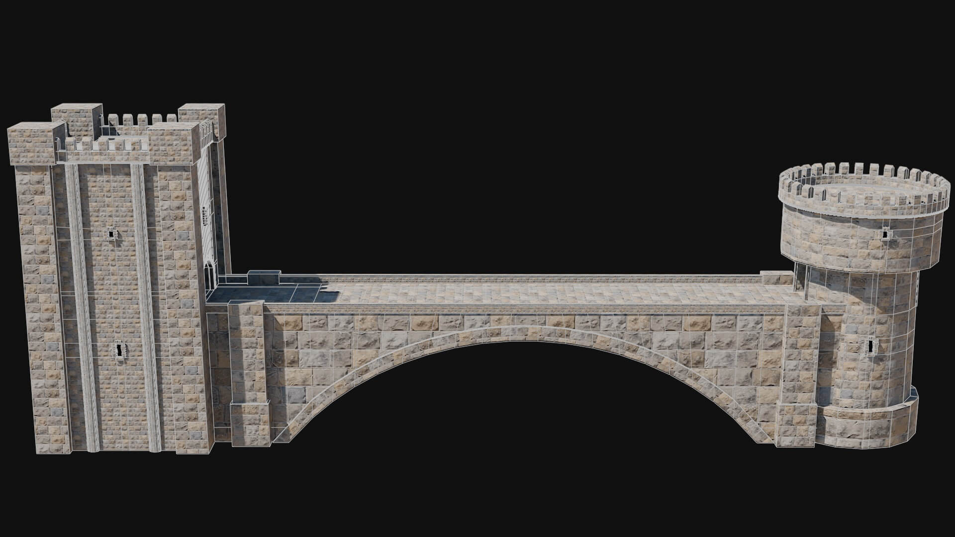 Monumental Castle Bridges Collection - 3D Model by Enterables