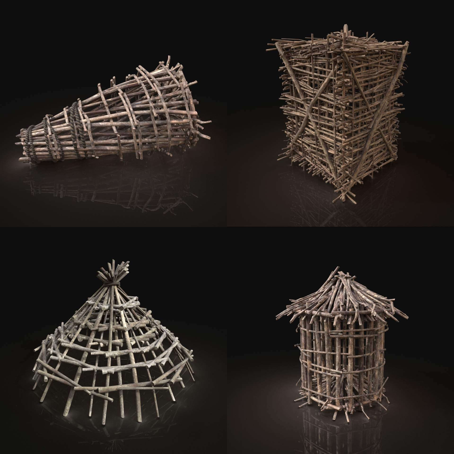 Survival Improvised Animal Traps - 3D Model by Enterables