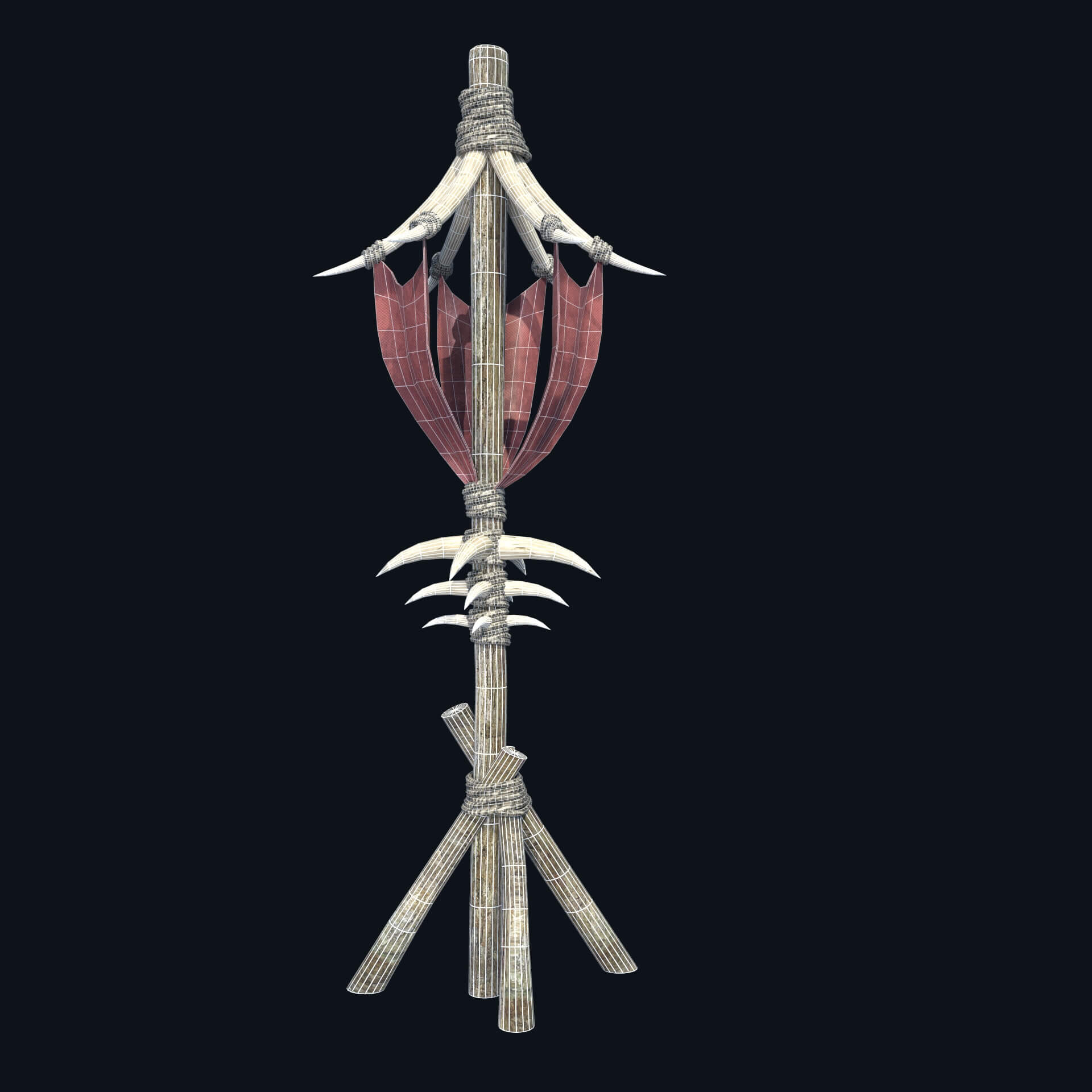 Orc Camp Banners Totems Collection - 3D Model by Enterables