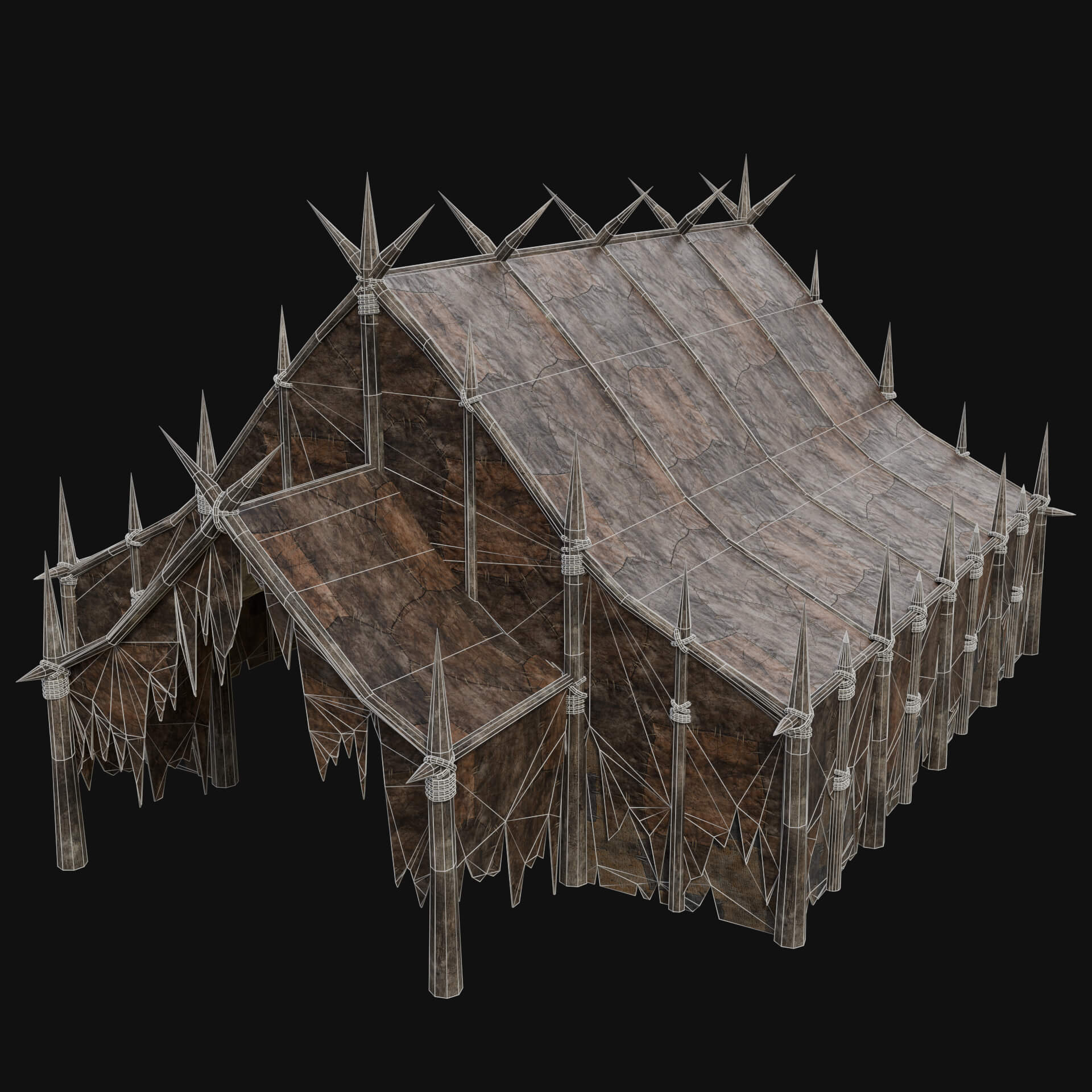 Orcish Barbarian Tents Collection - 3D Model by Enterables