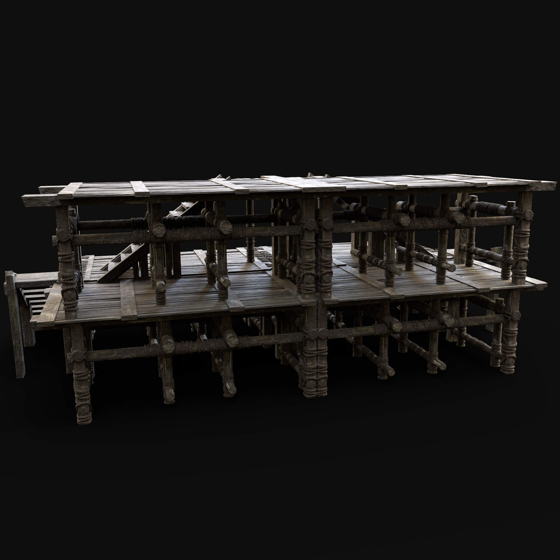 Wooden Pier Platform - 3D Model by Enterables