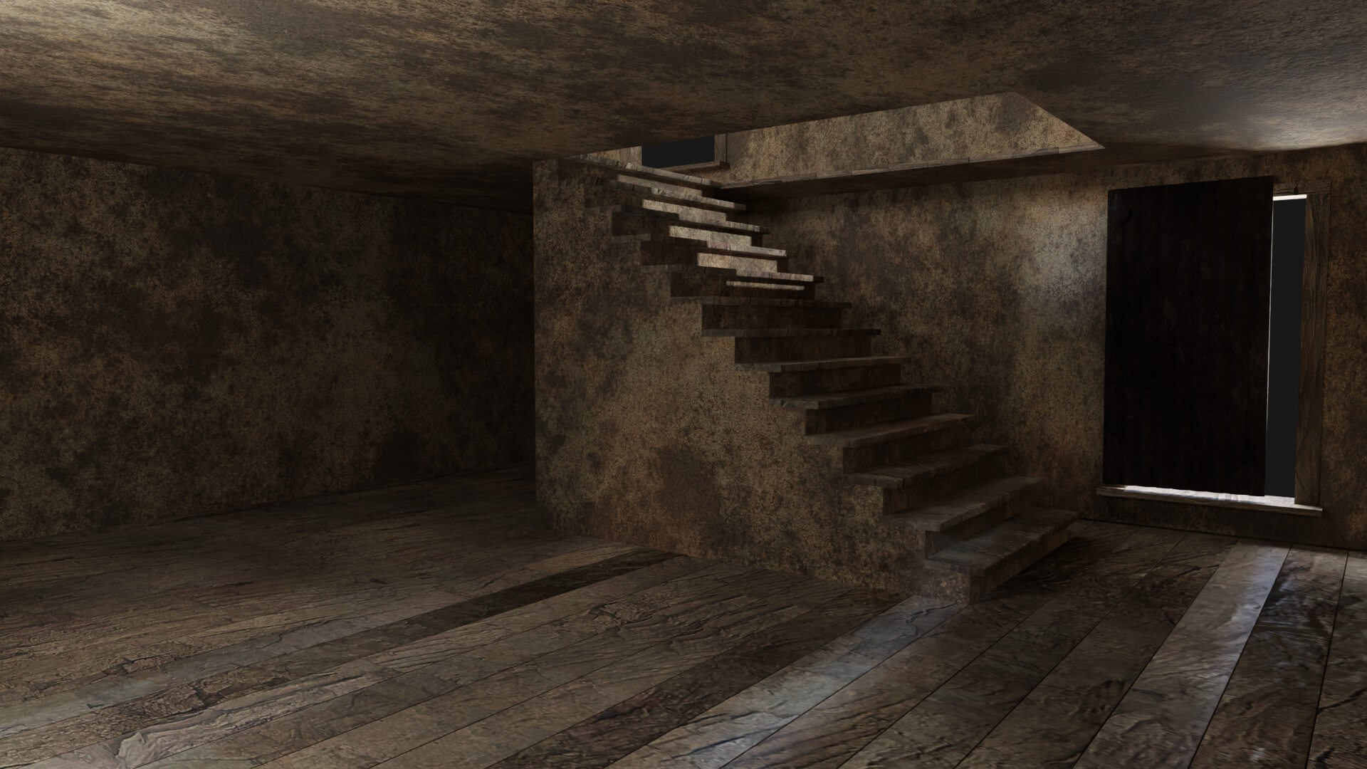 Post Apo Destroyed House Cabin Collection - 3D Model by Enterables