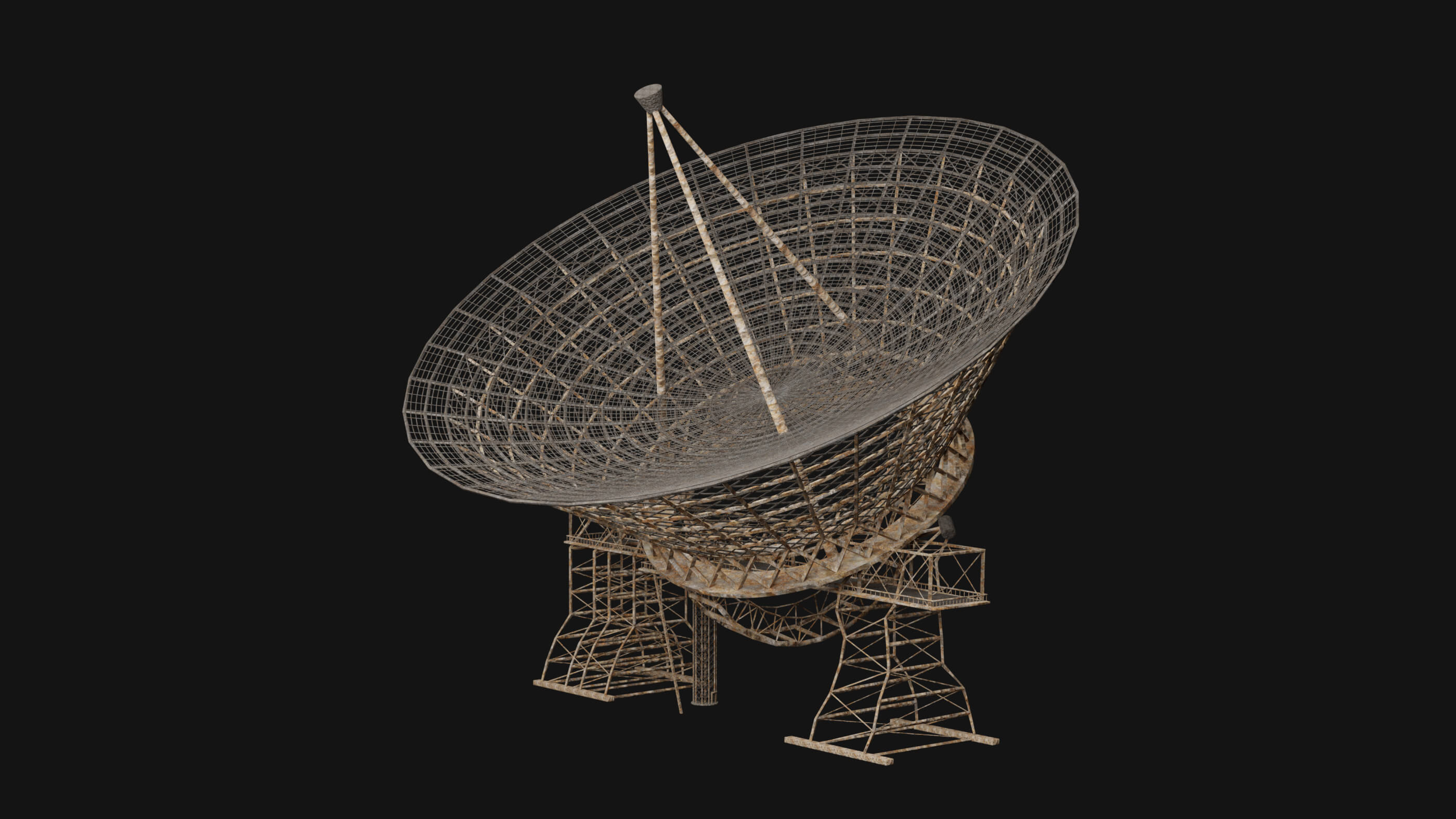 Post Apo Destroyed Satellite Antenna Collection - 3D Model by Enterables