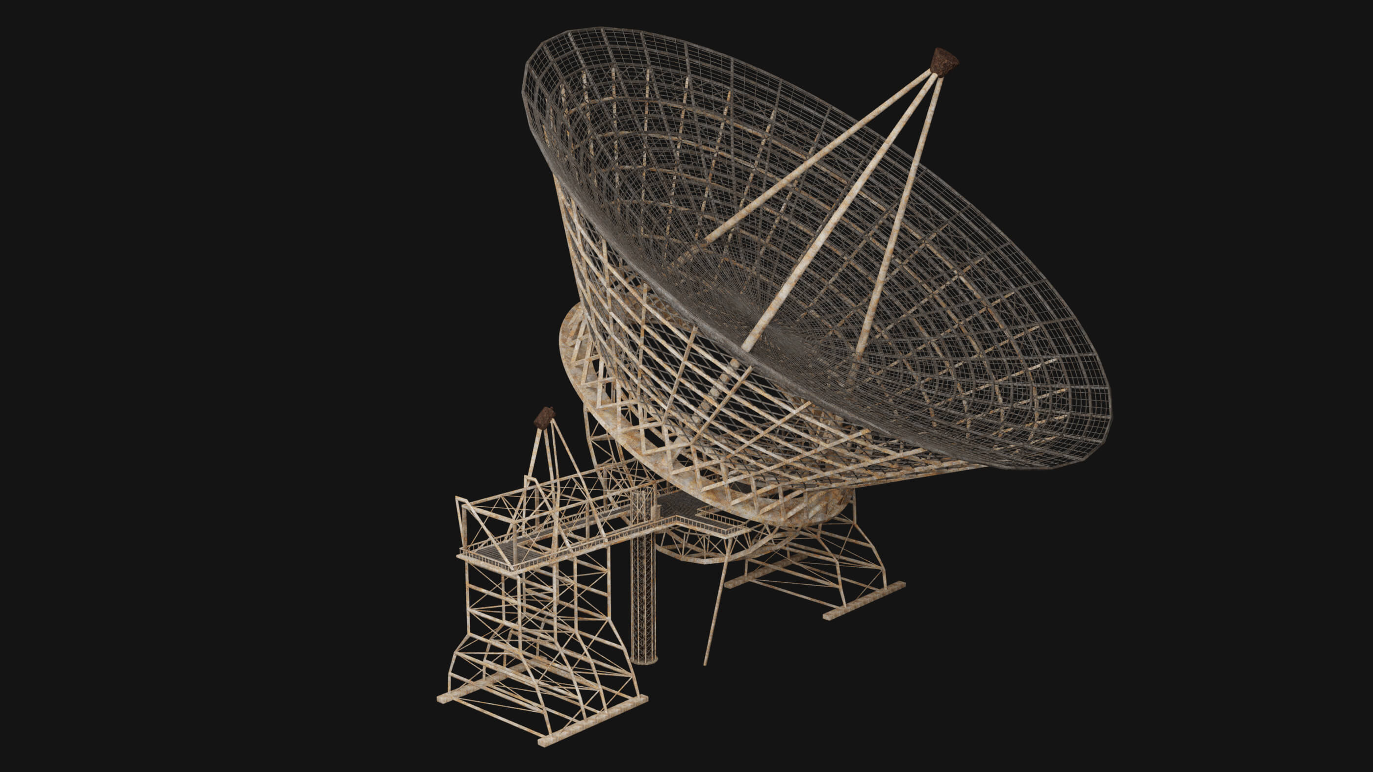 Post Apo Destroyed Satellite Antenna Collection - 3D Model by Enterables