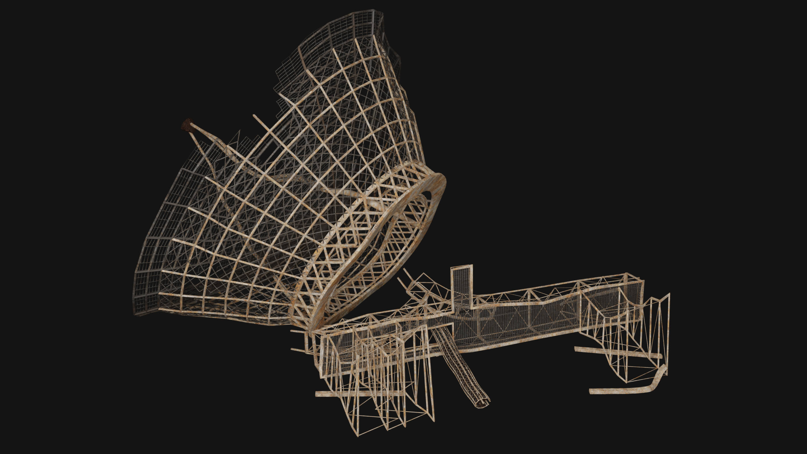 Post Apo Destroyed Satellite Antenna Collection - 3D Model by Enterables