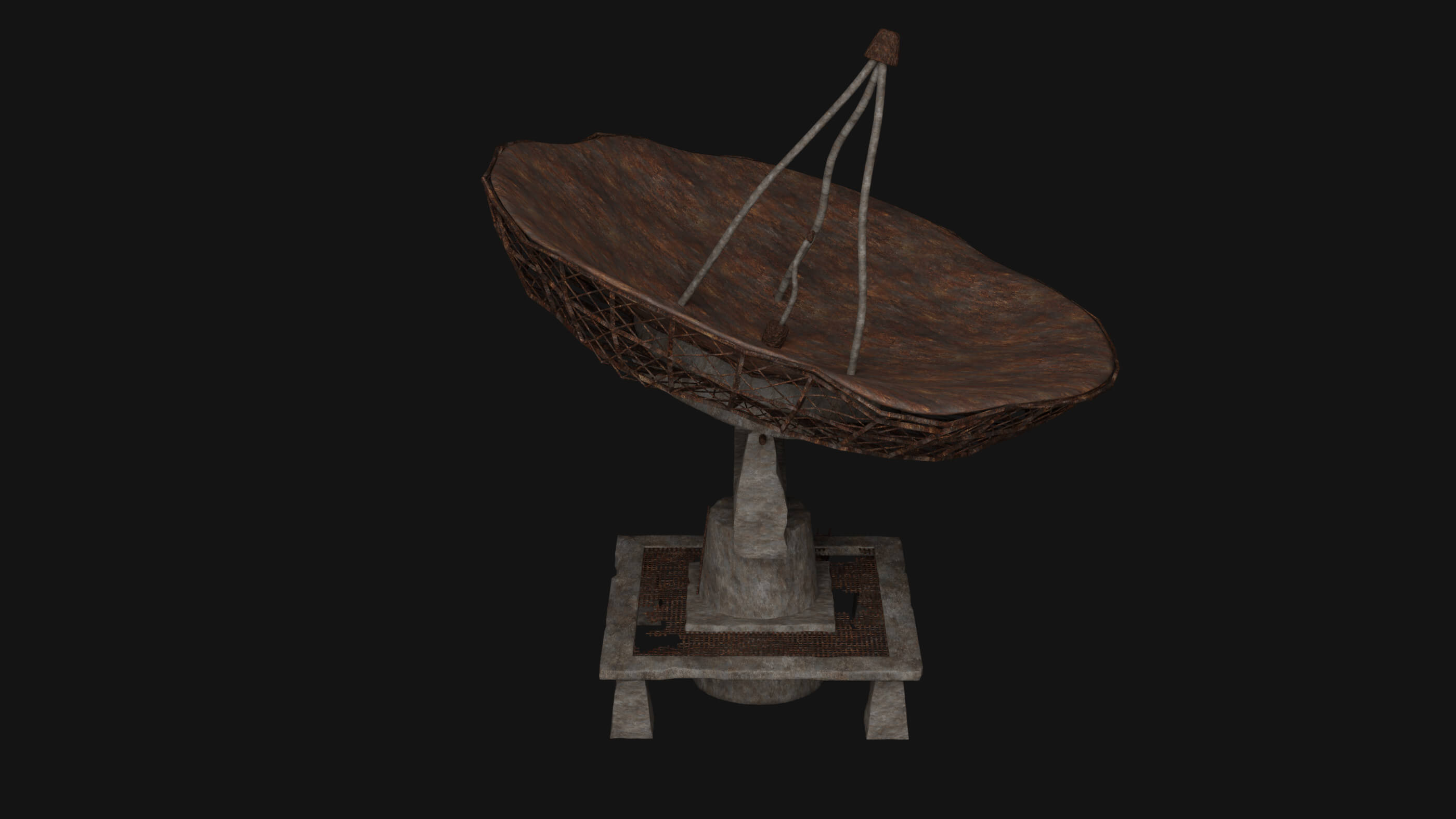 Post Apo Destroyed Satellite Antenna Collection - 3D Model by Enterables