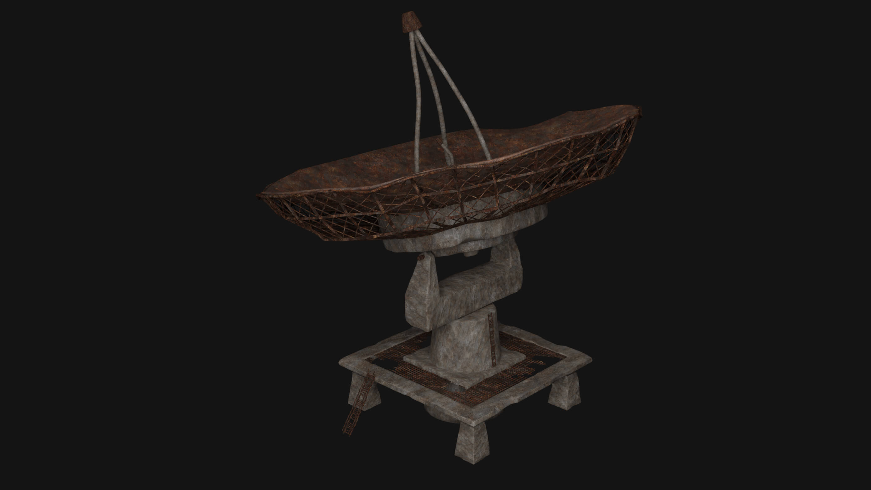 Post Apo Destroyed Satellite Antenna Collection - 3D Model by Enterables