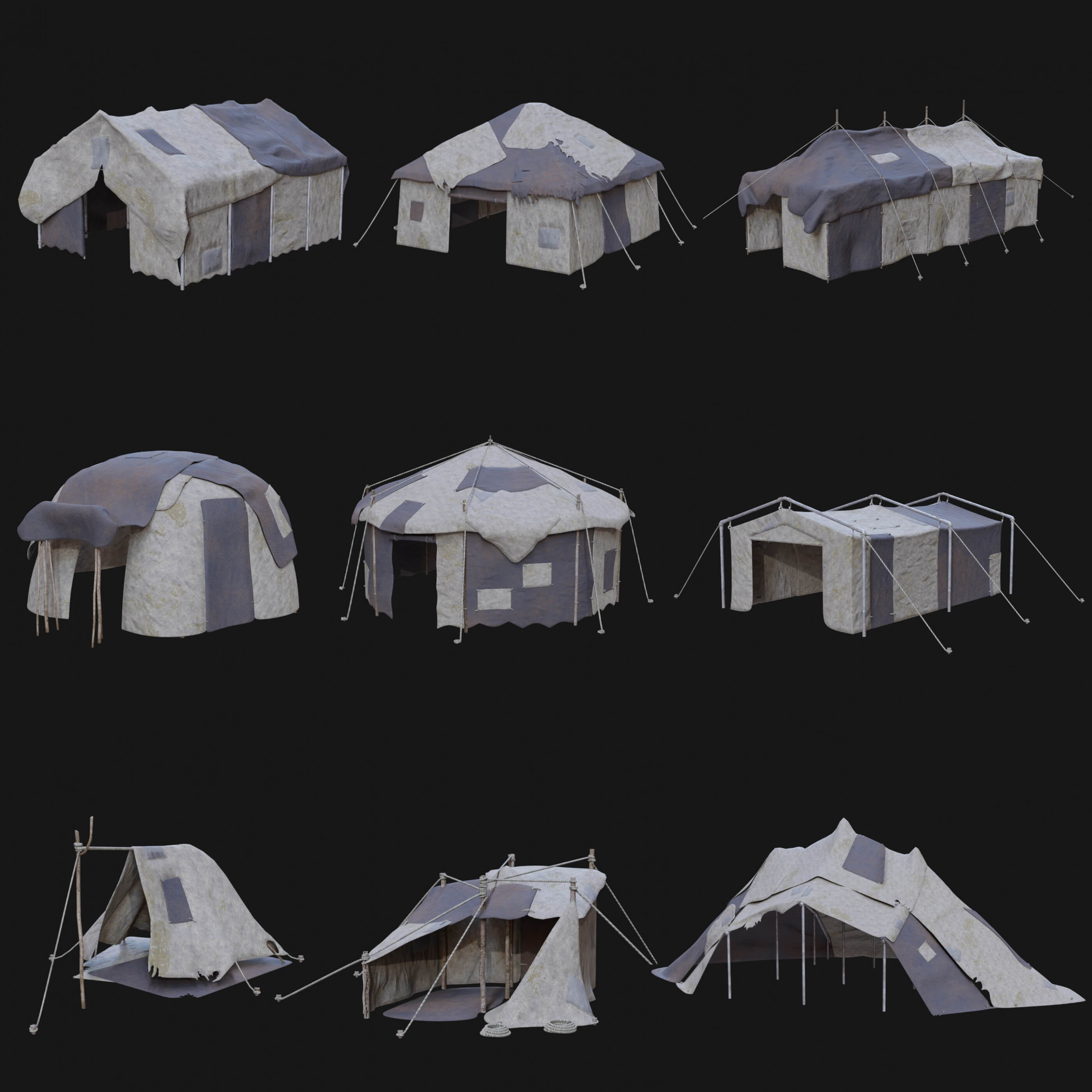 Post Apo Improvised Destroyed City Builder - 3D Model by Enterables