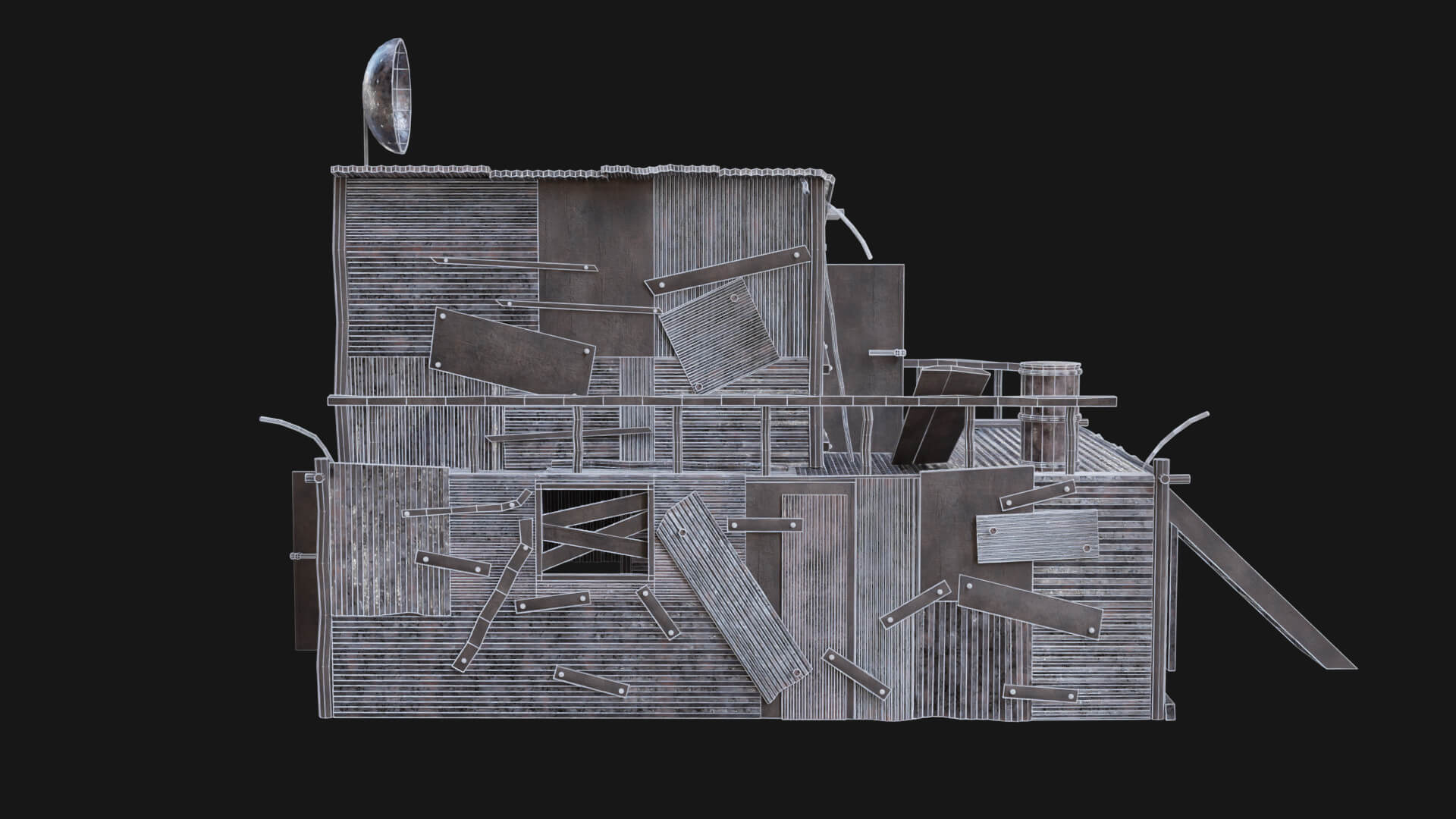 Post Apo Improvised House Shelter Collection - 3D Model by Enterables