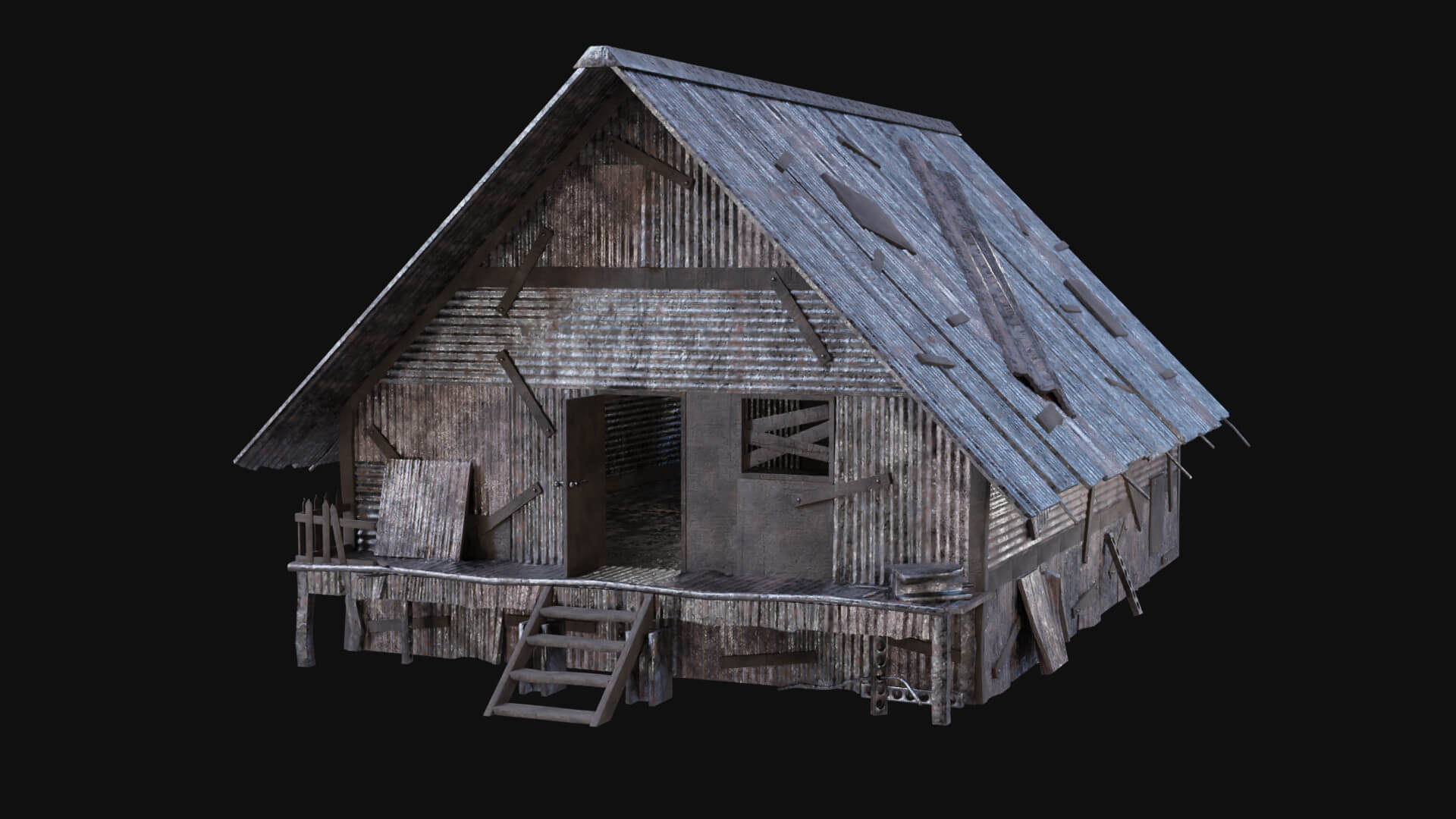 Post Apo Improvised House Shelter Collection - 3D Model by Enterables