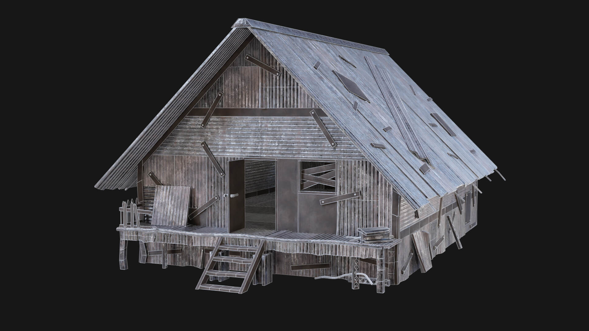 Post Apo Improvised House Shelter Collection - 3D Model by Enterables