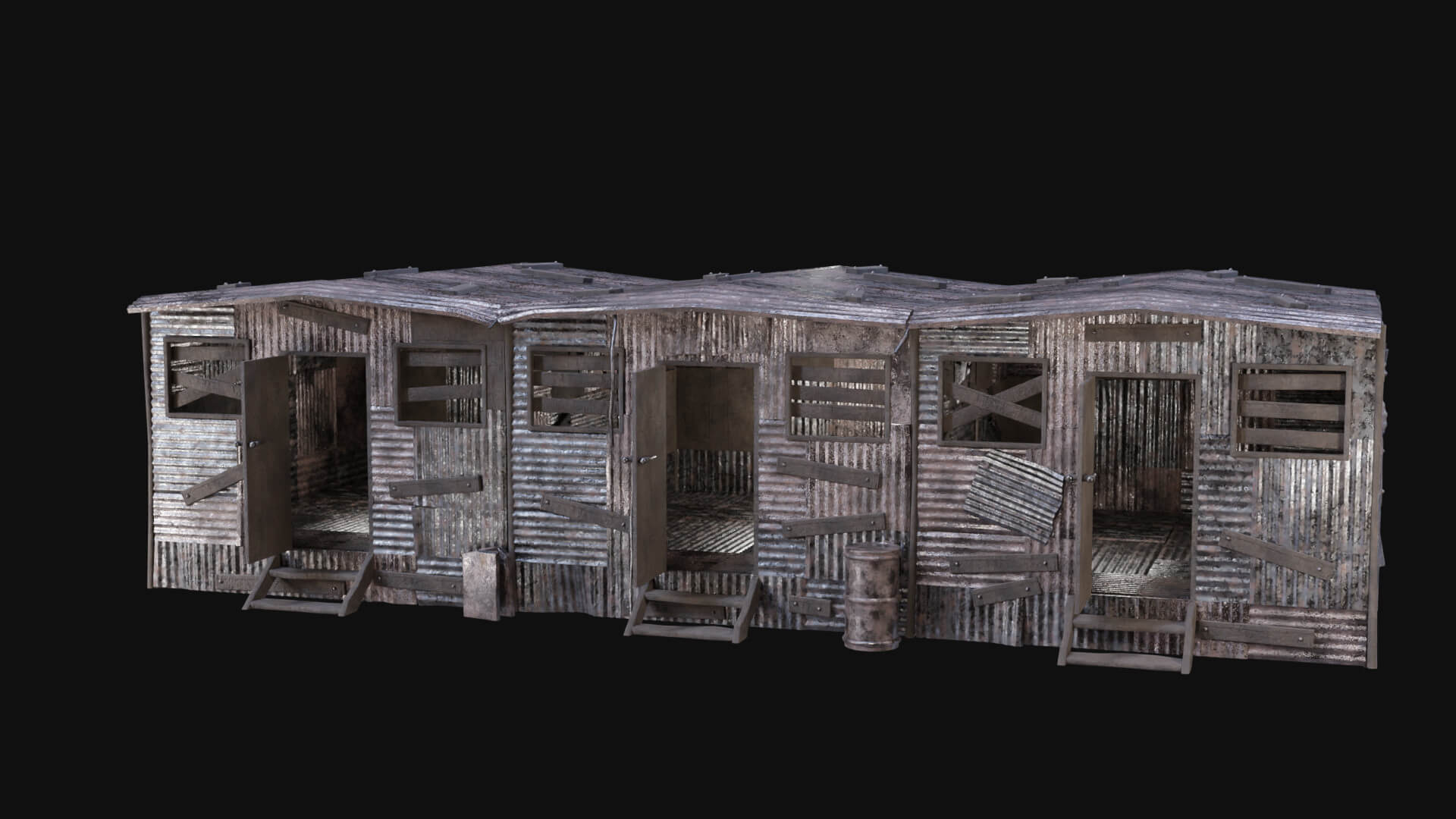 Post Apo Improvised House Shelter Collection - 3D Model by Enterables