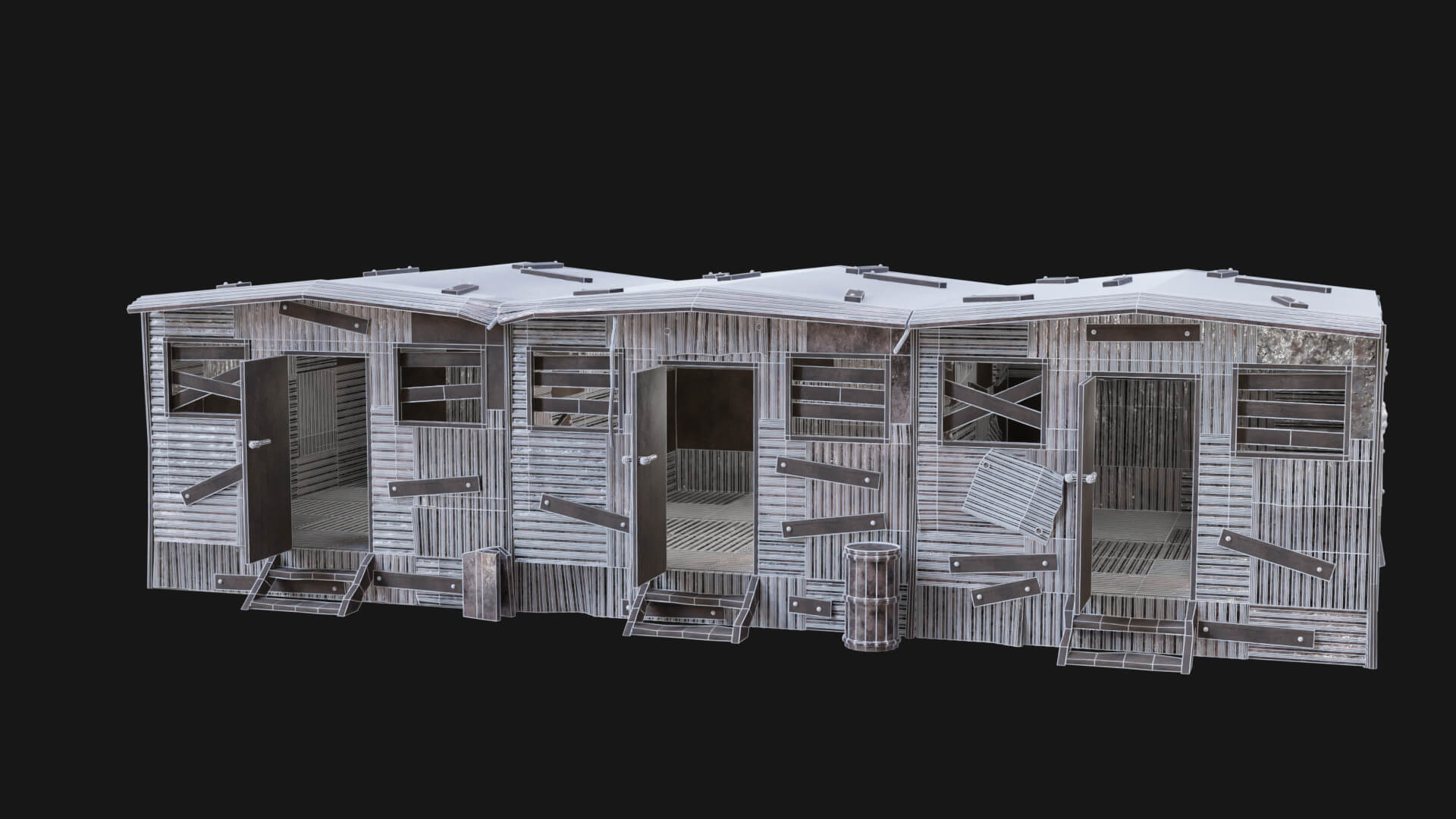 Post Apo Improvised House Shelter Collection - 3D Model by Enterables