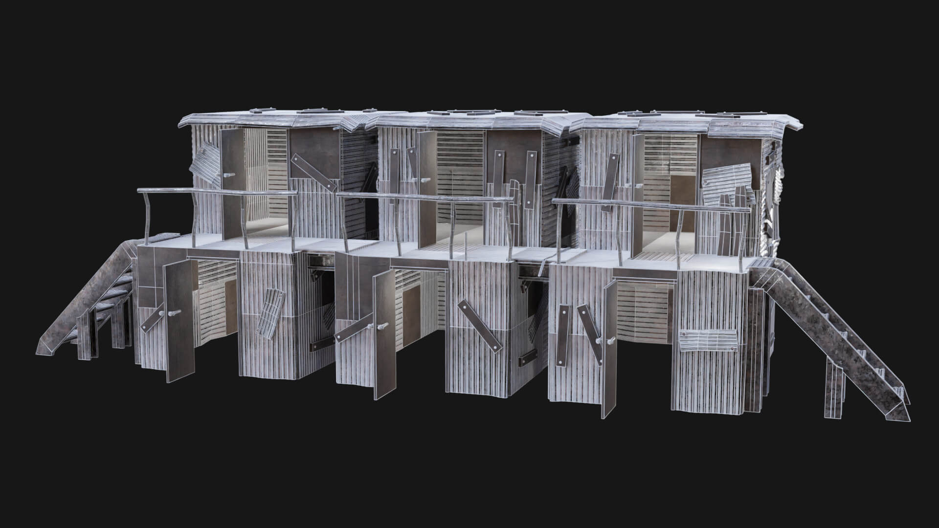 Post Apo Improvised House Shelter Collection - 3D Model by Enterables