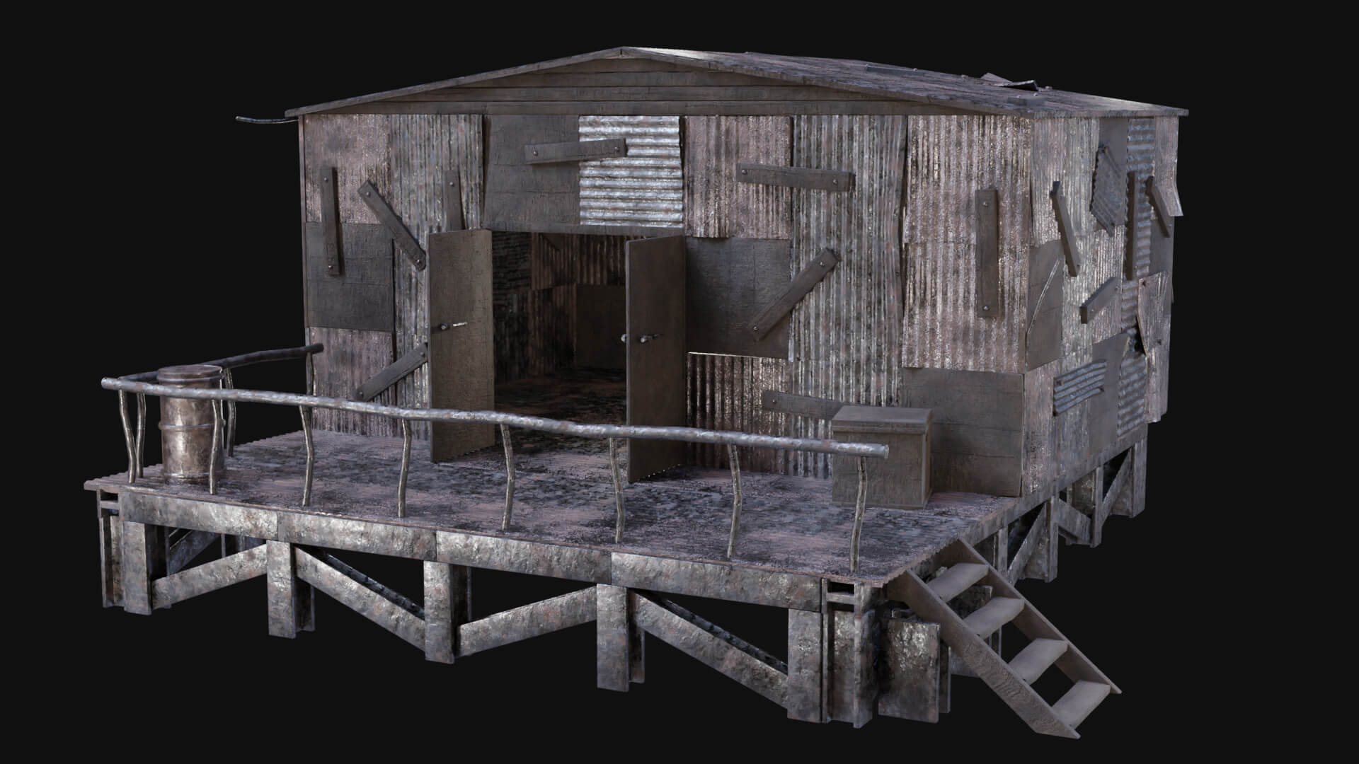 Post Apo Improvised House Shelter Collection - 3D Model by Enterables