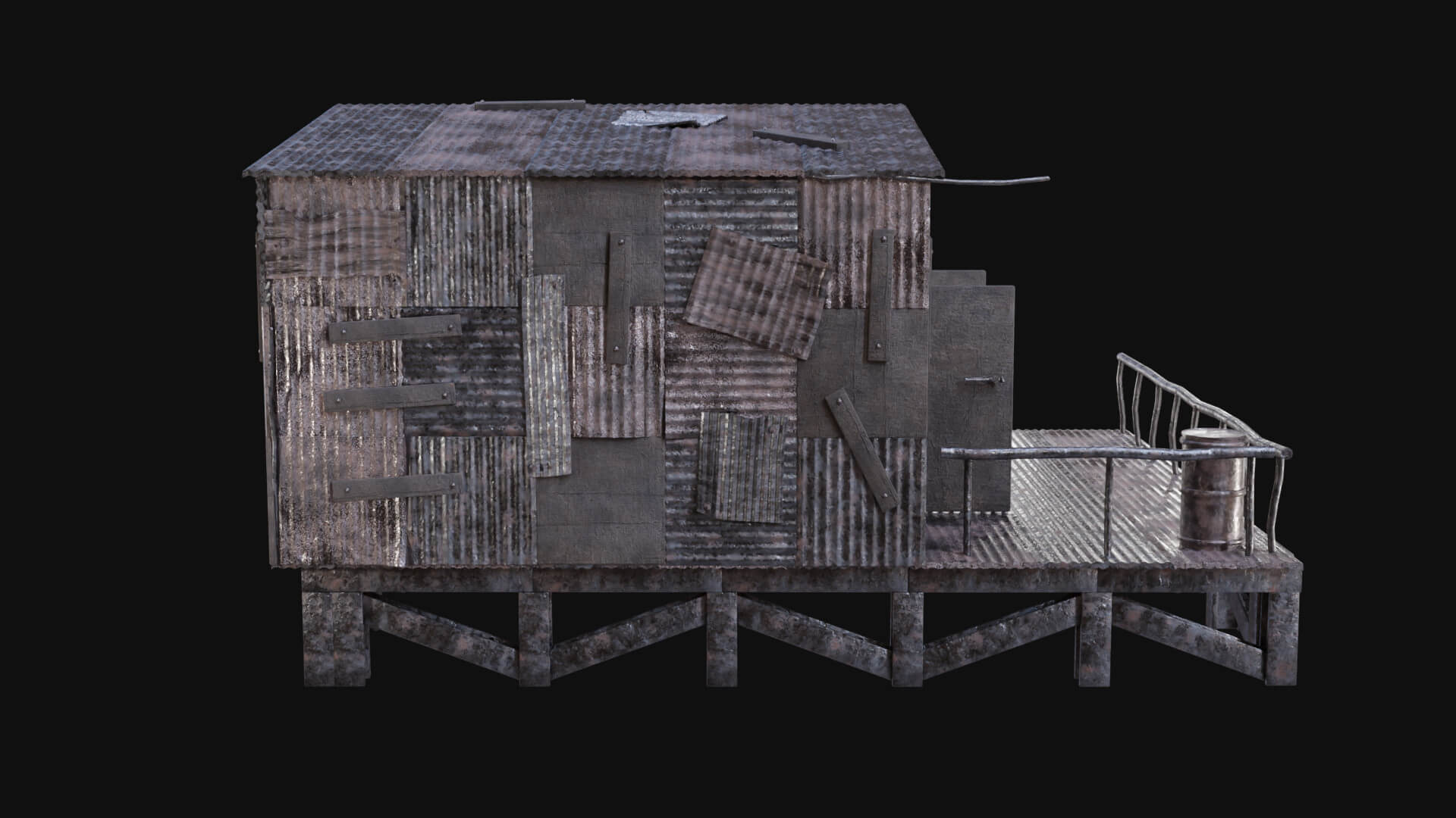 Post Apo Improvised House Shelter Collection - 3D Model by Enterables