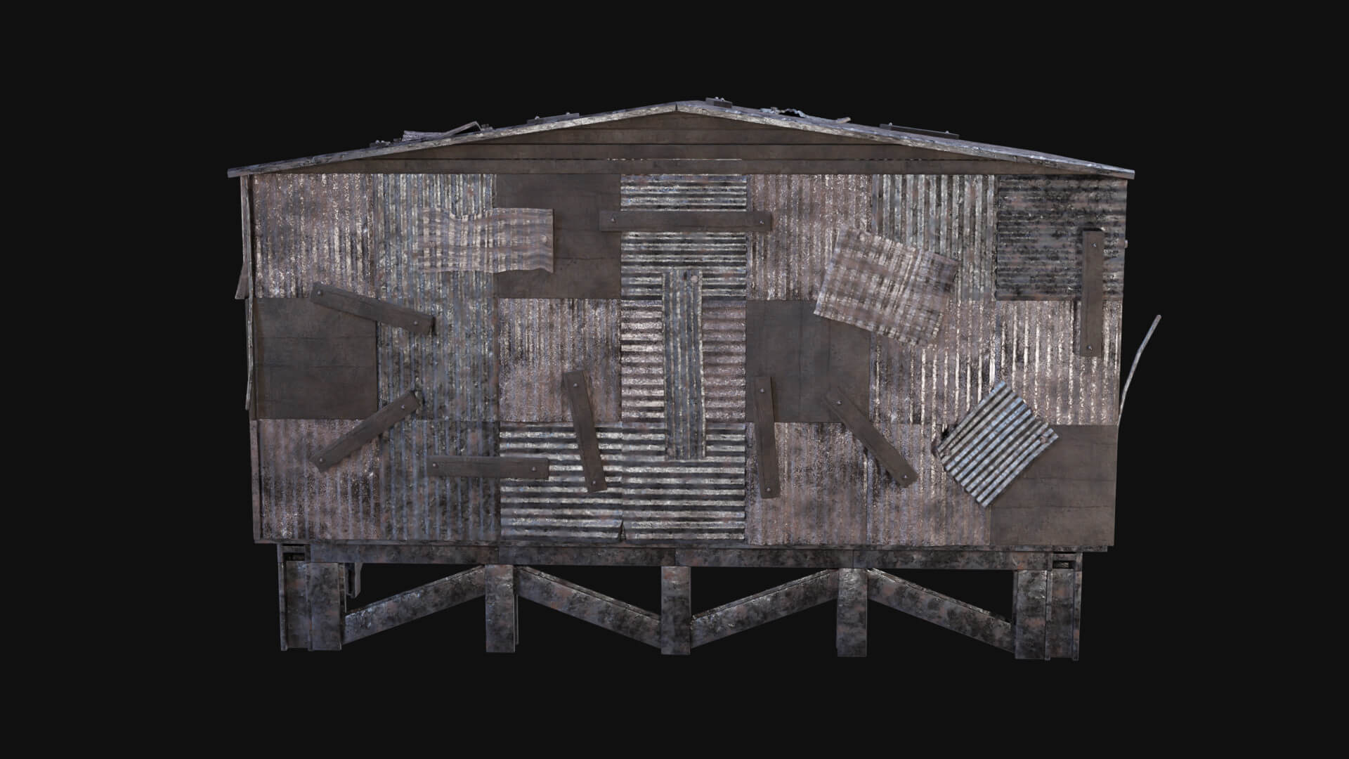 Post Apo Improvised House Shelter Collection - 3D Model by Enterables