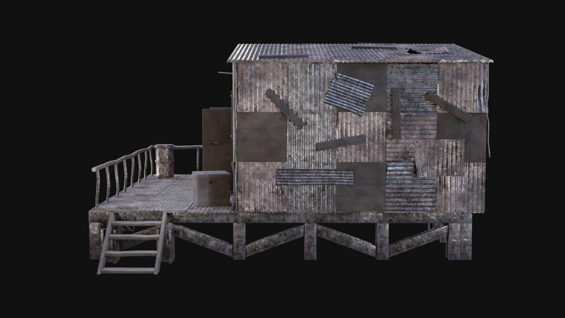 Post Apo Improvised House Shelter Collection - 3D Model by Enterables